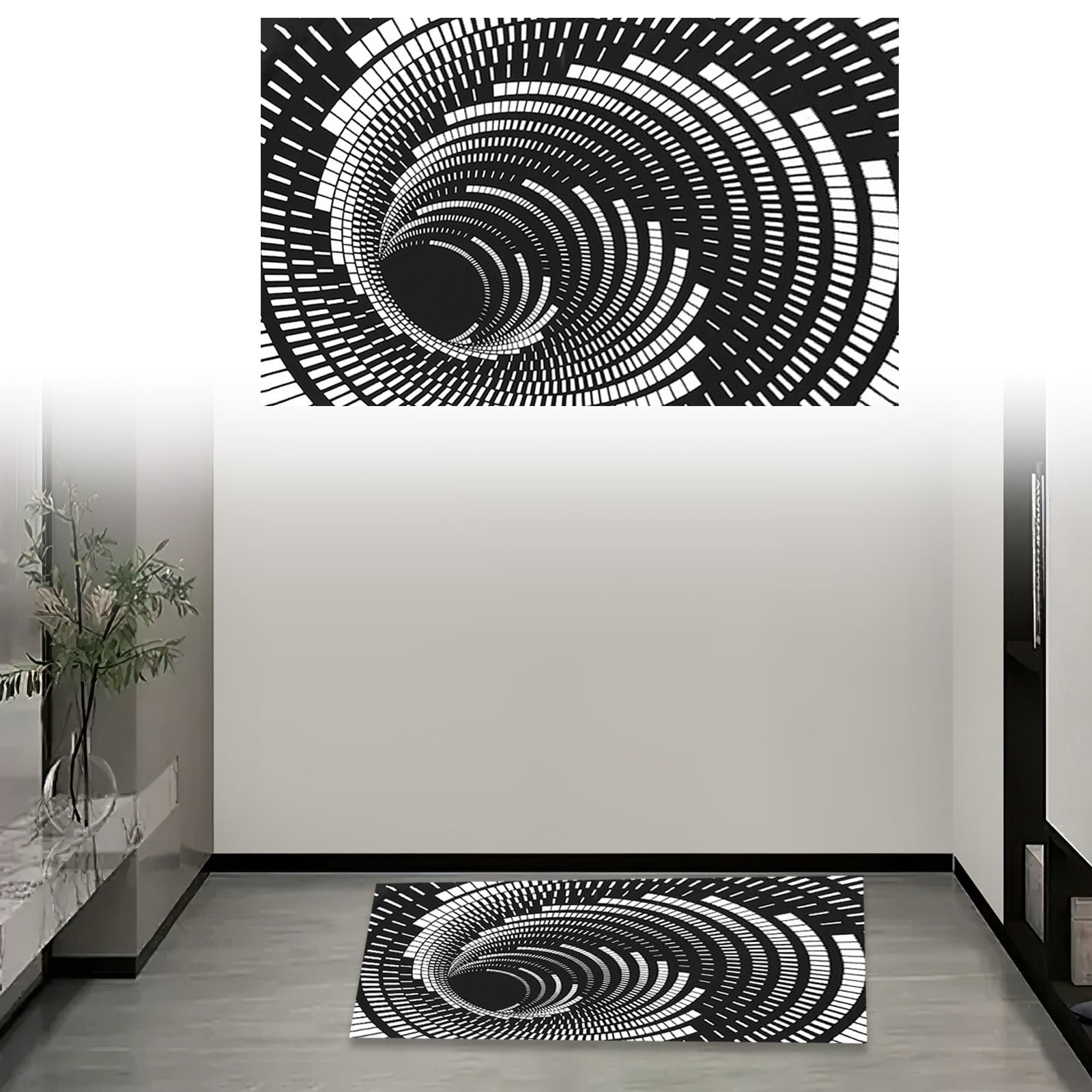 Funny 3D Hole Rug Optical Illusion Carpet for Pranks, Test & Play with ...