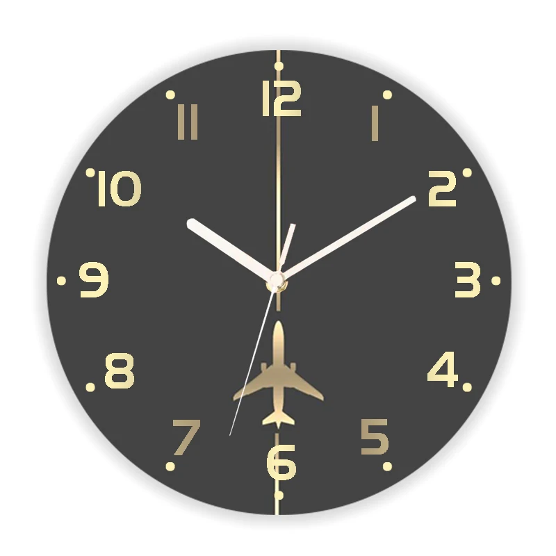 Funny 3D Modern Jet Turbine Engine Cowling Air Plane Large Wall Clock ...