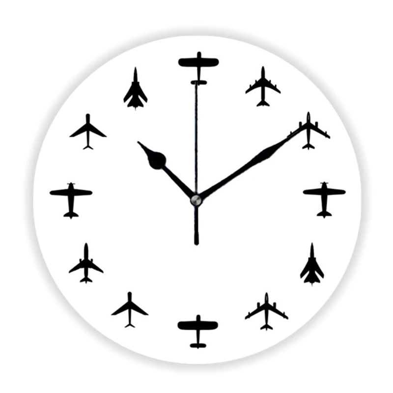 Funny 3D Modern Jet Turbine Engine Cowling Air Plane Large Wall Clock ...