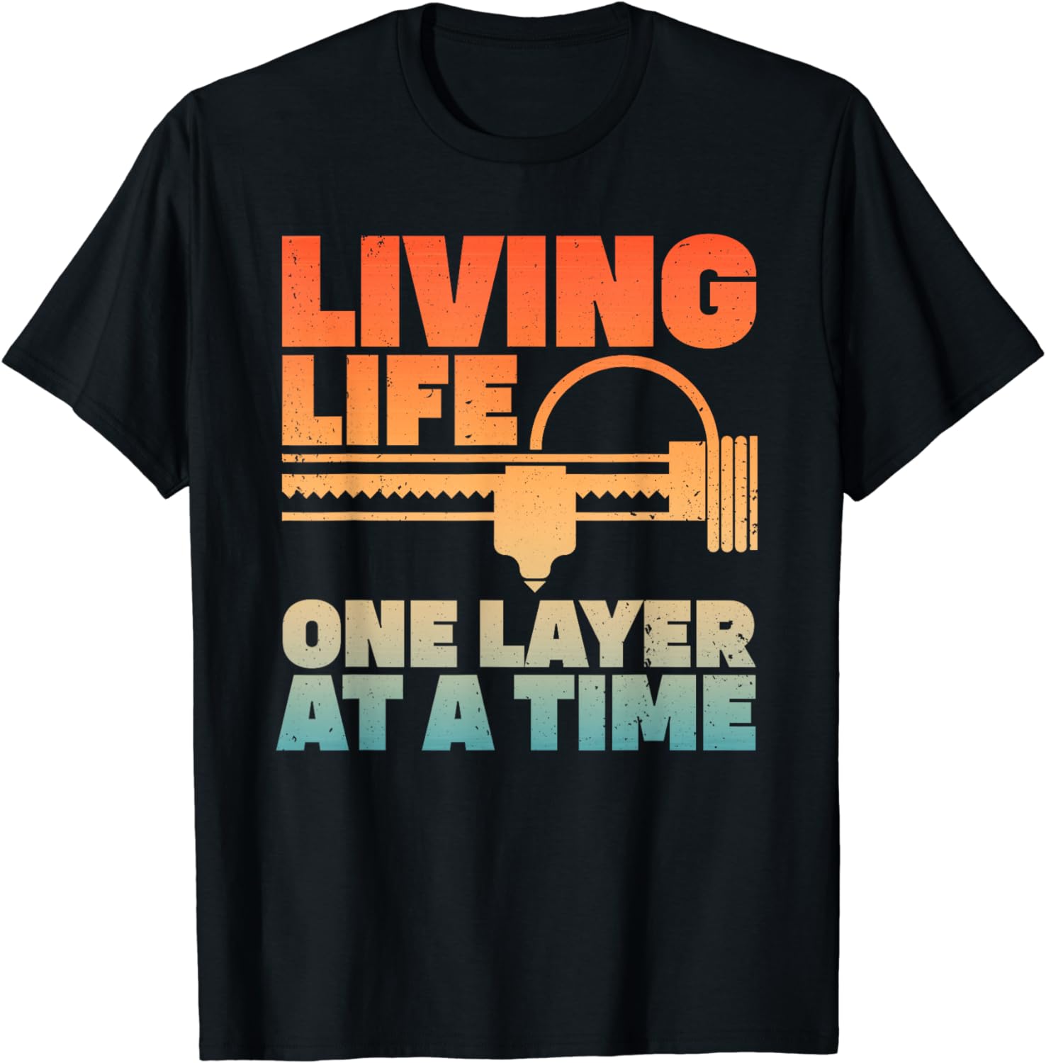 Funny 3D Printing Art For Men Women 3D Printer Lovers Geeks T-Shirt ...