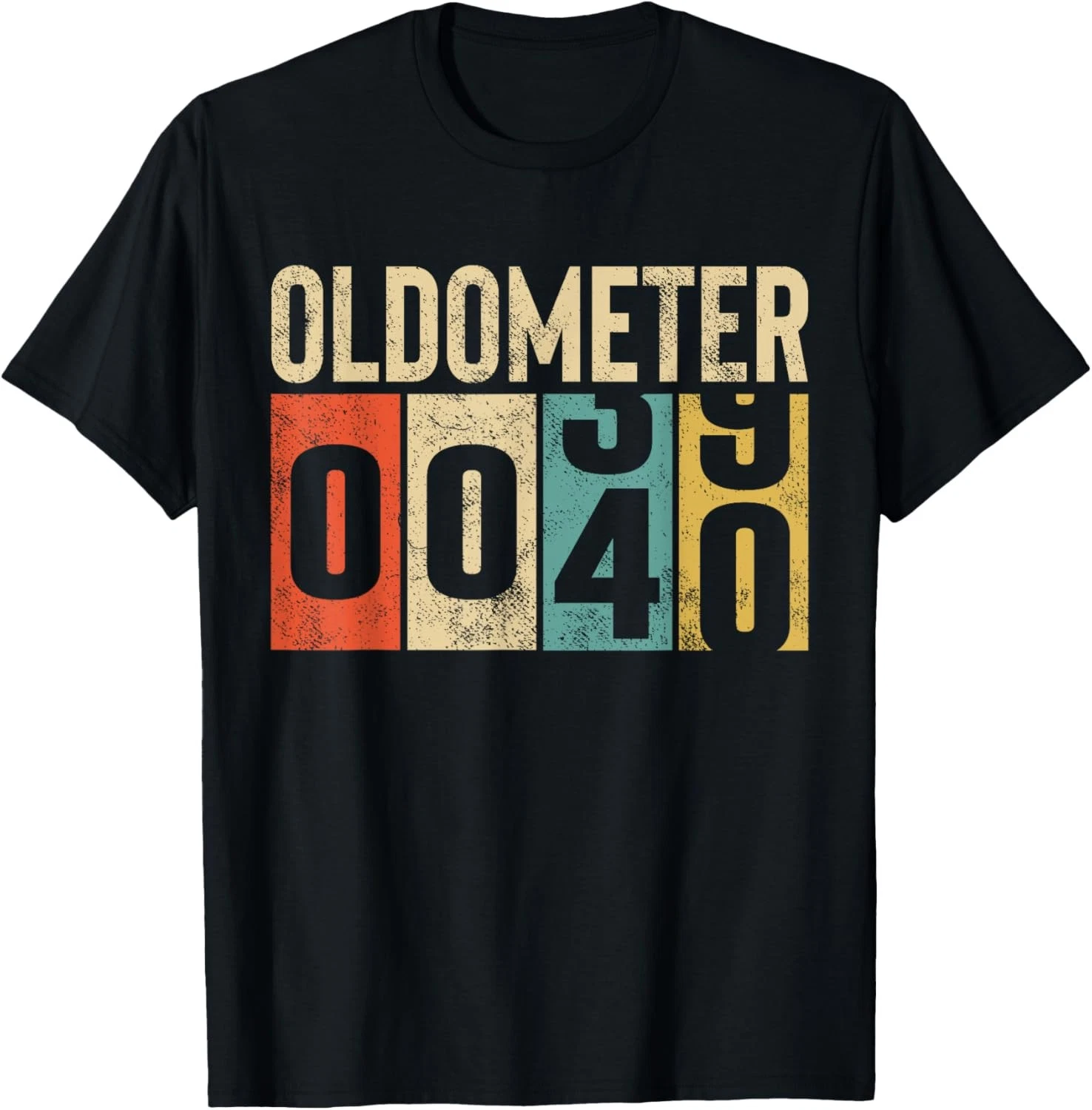 Funny 40 Years Old Oldometer Vintage 40th Birthday Odometer T-Shirt ...