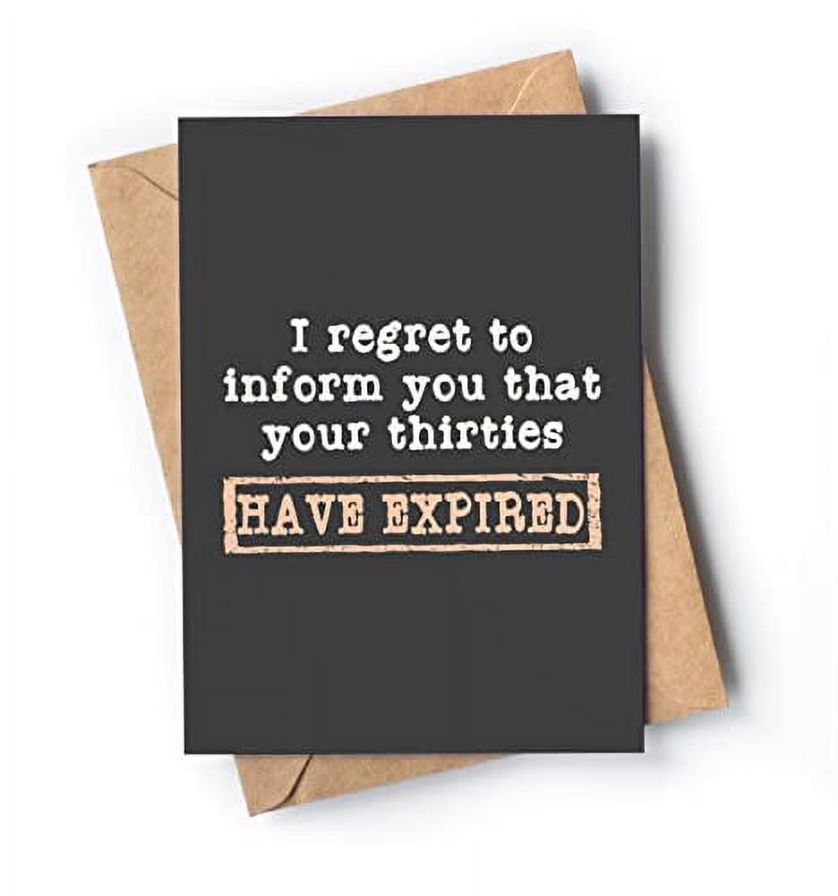 Funny 40th Birthday Card for men or women with envelope | Joke card for ...