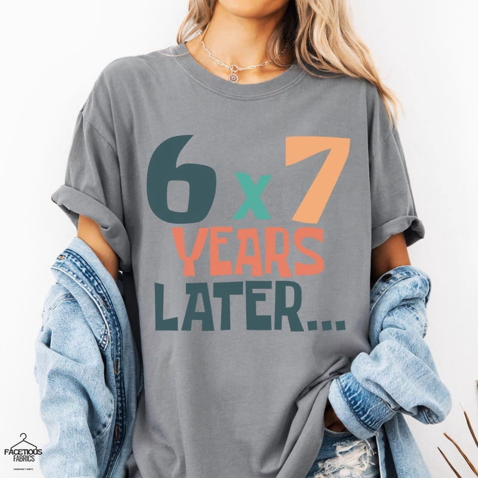 Funny 42nd Birthday Shirt, 6×7 Years Later Tee, 42 Years Old , Math ...
