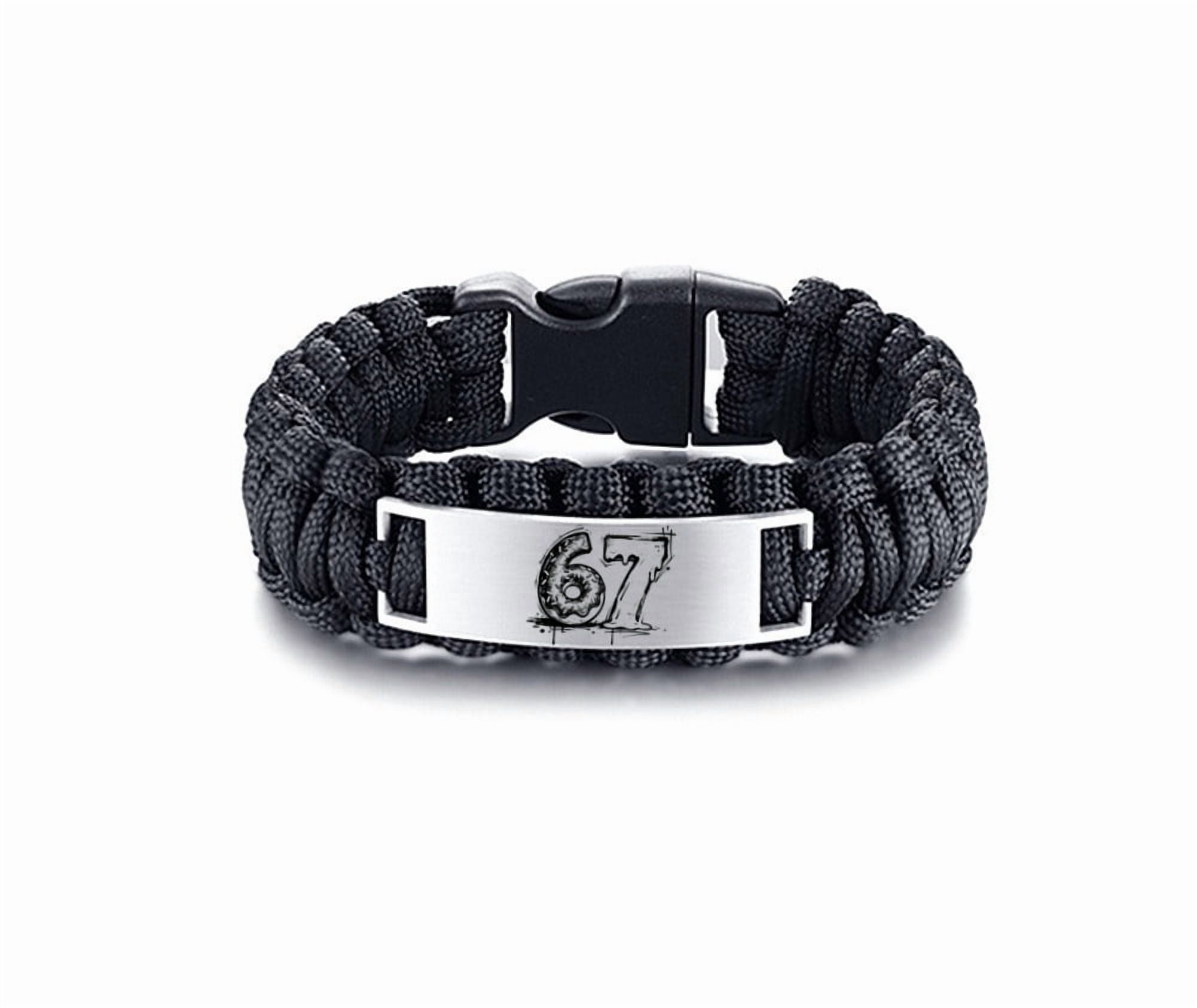 Funny √4489 Jewelry Teache Gift, Chunky 6 7 Meme Donut Braided Paracord ...