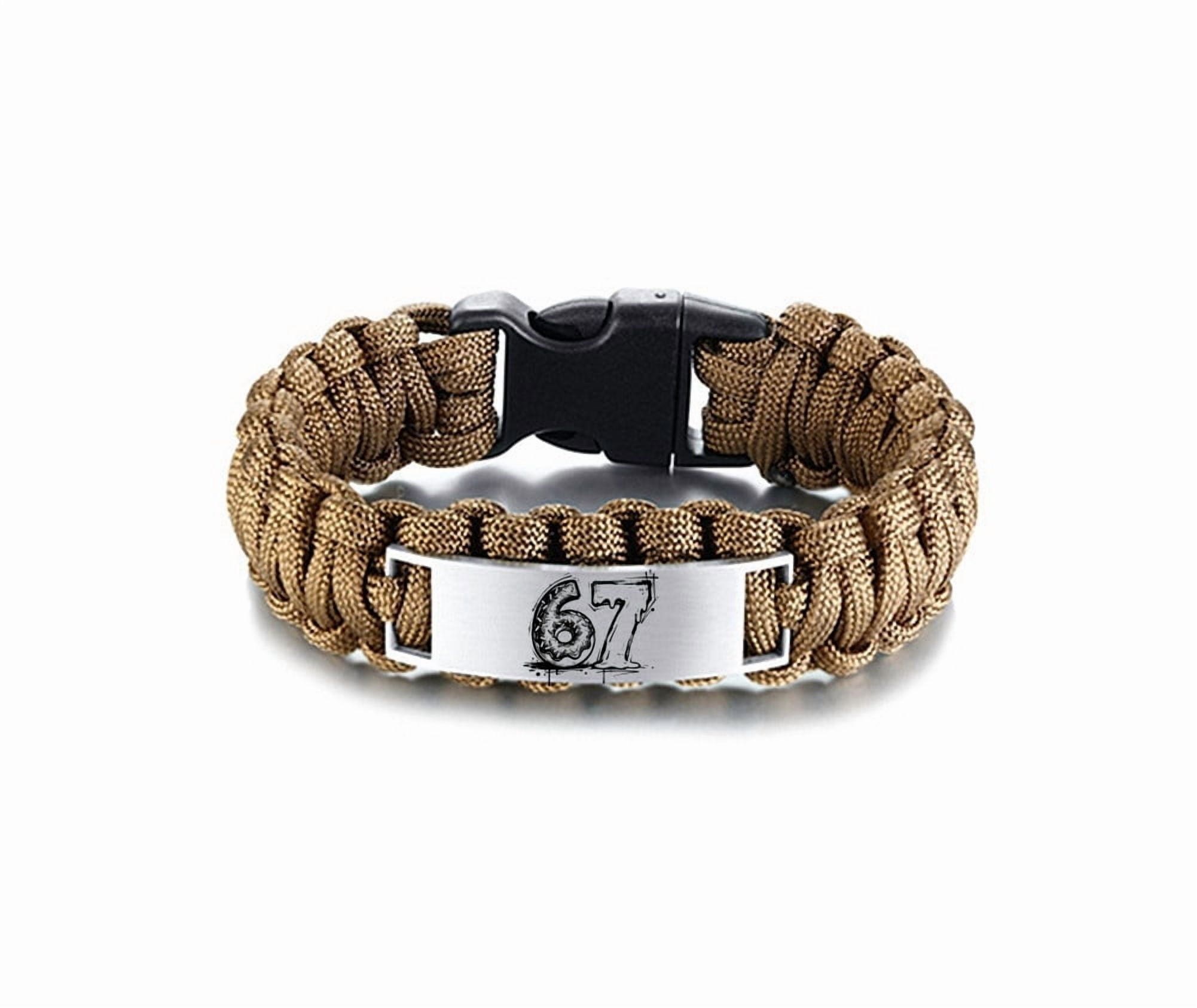 Funny √4489 Jewelry Teache Gift, Chunky 6 7 Meme Donut Braided Paracord ...