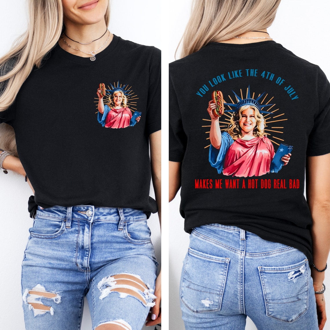 Funny 4Th July Hot Dog Lover Shirt, You Look Like The 4Th Of July Makes ...