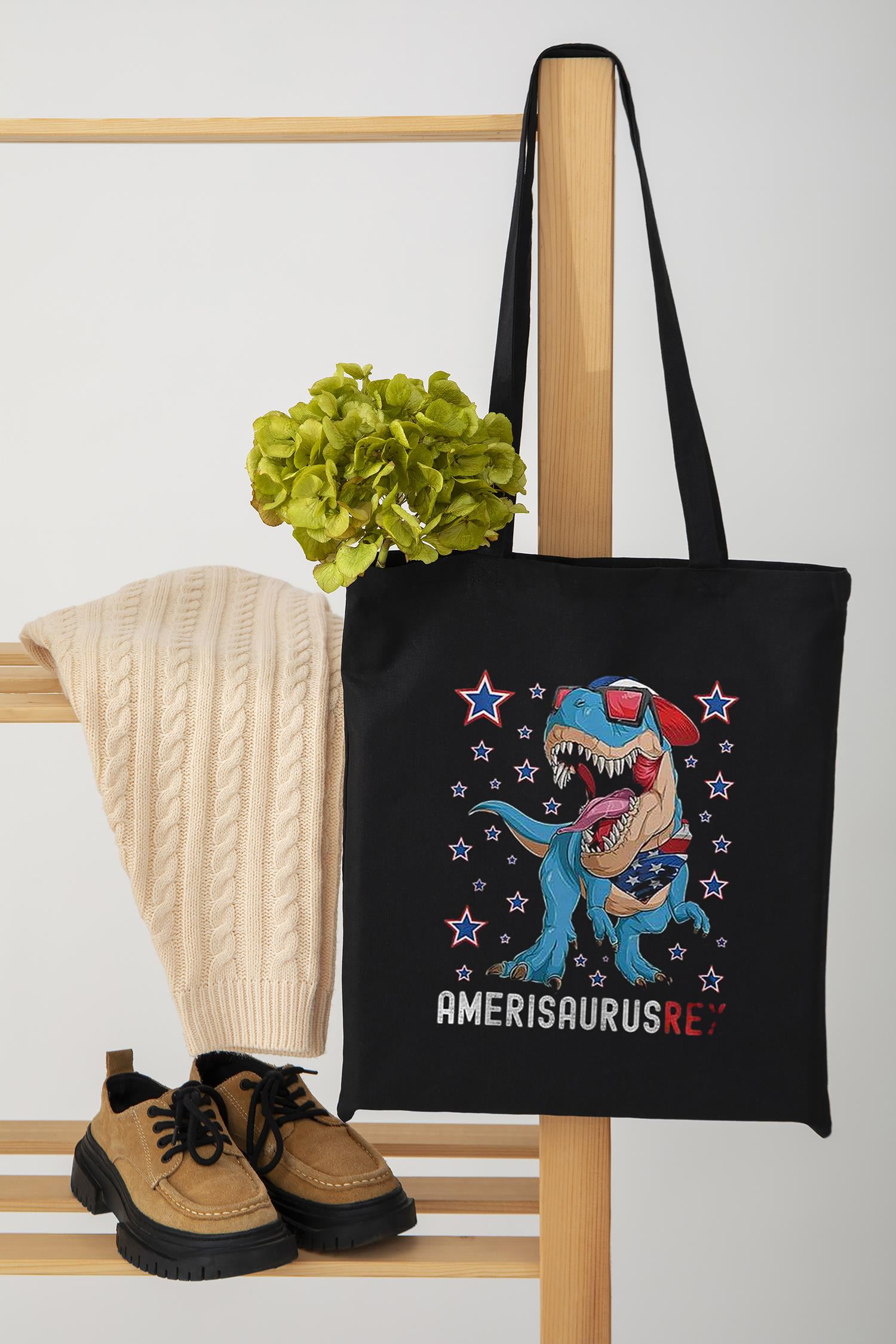 Funny 4th July Amerisaurus Rex T-Rex Dinosaur USA Prehistoric Graphic ...