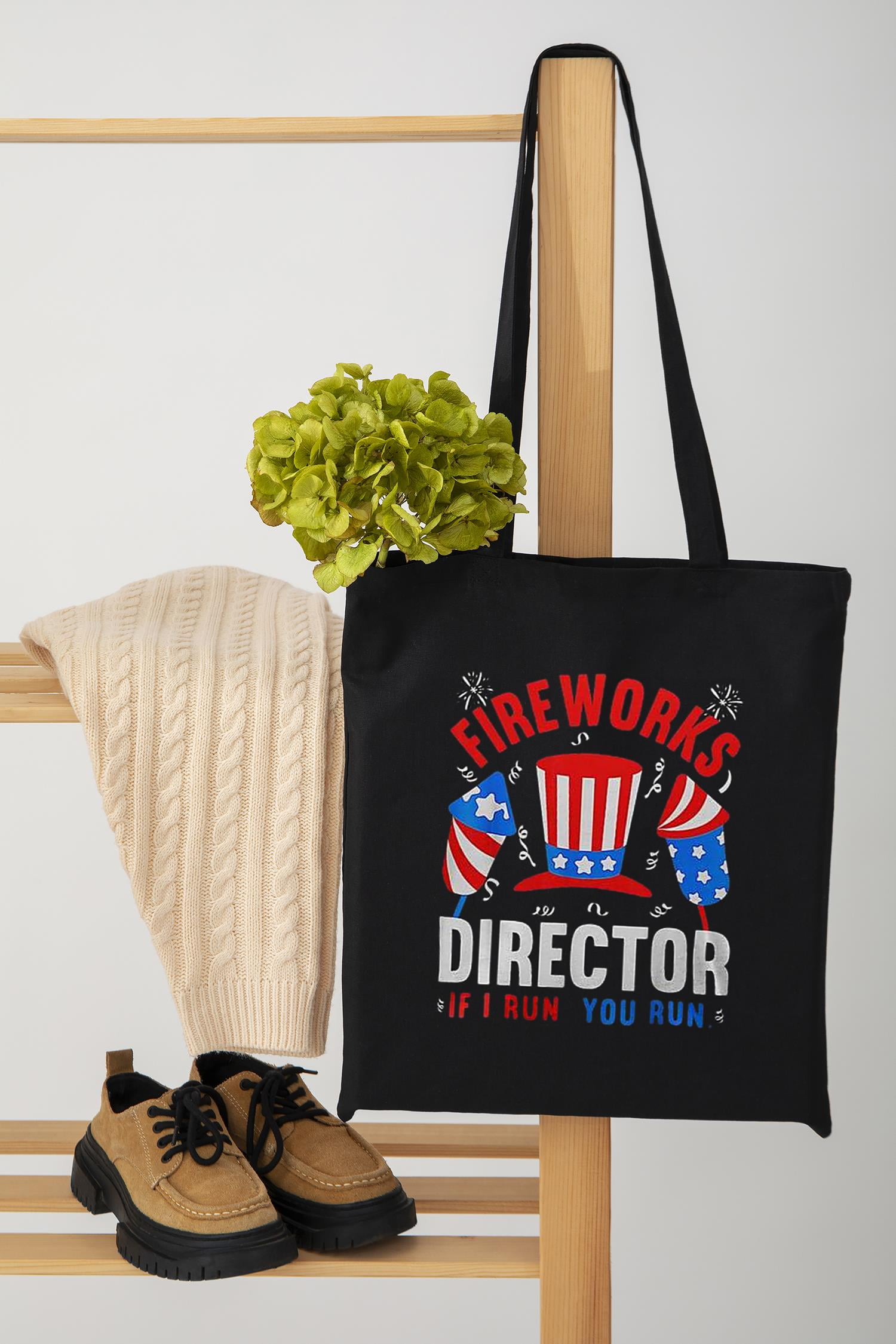 Funny 4th July Shirts Fireworks Director If I Run You Run USA Pyro V22 Tote Bag Unisex - Walmart.com