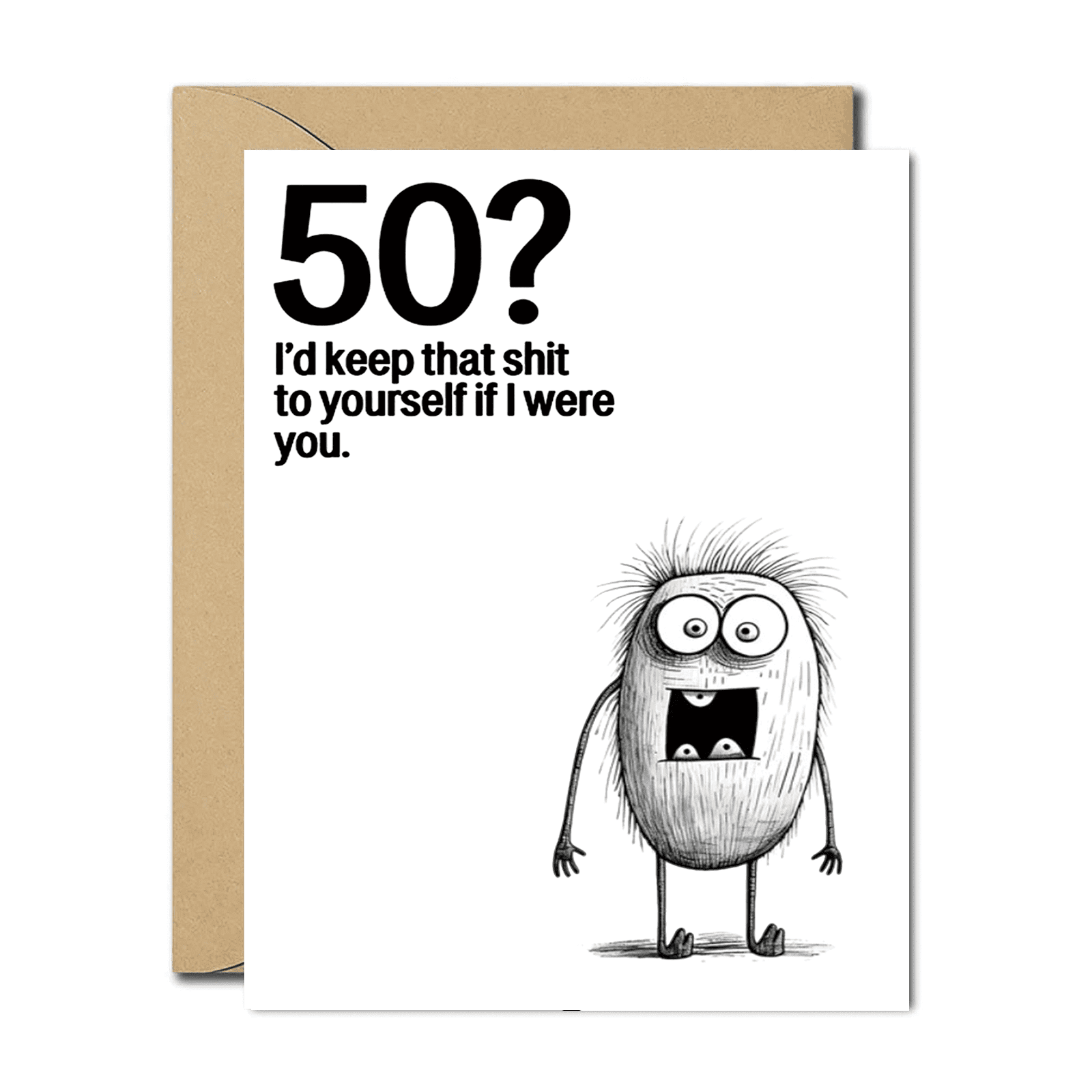 Funny 50th Birthday Card – "I'd Keep That to Yourself" Greeting Card ...