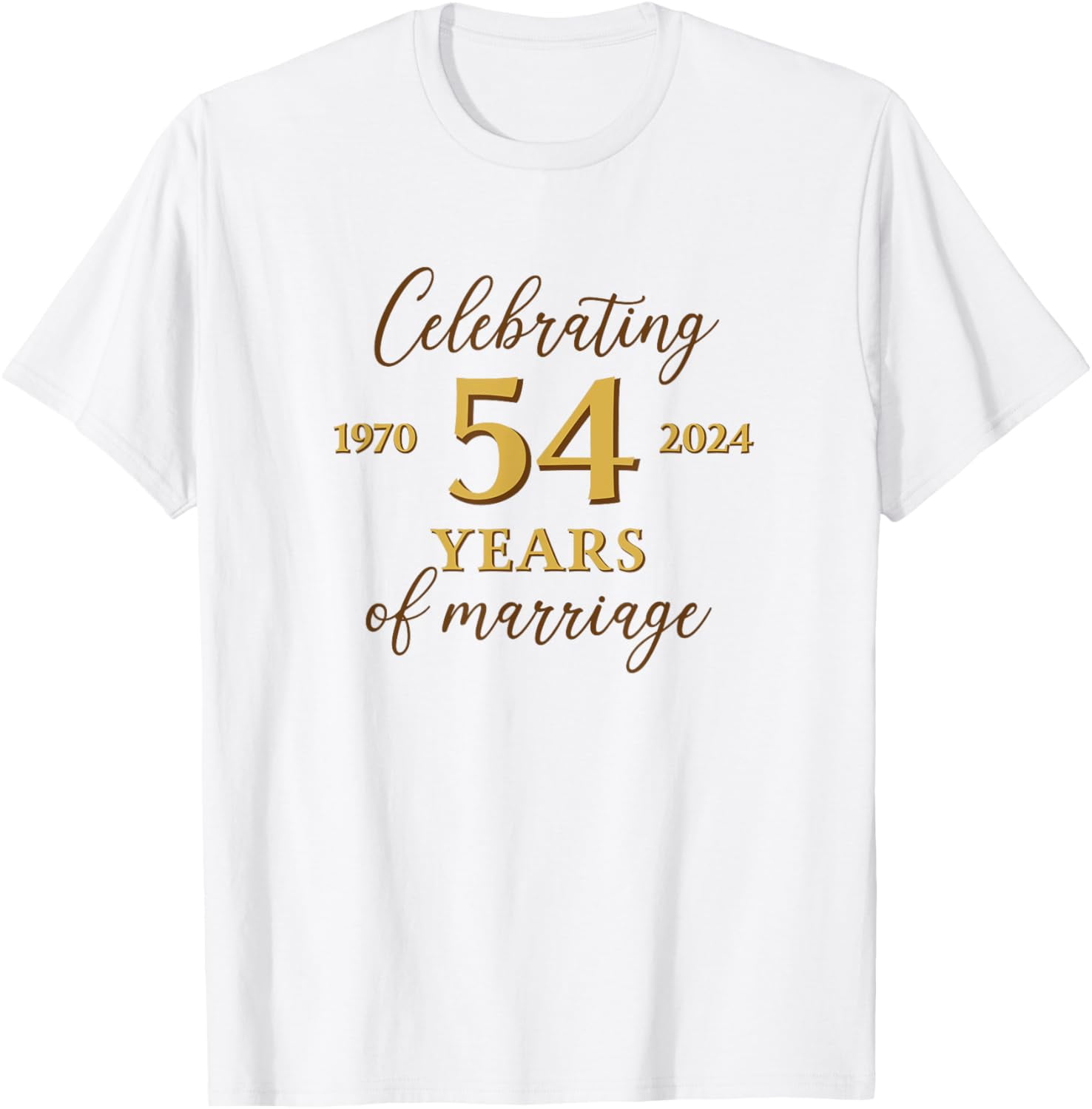 Funny 54 Years of Marriage 1970 54th Wedding Anniversary T-Shirt men ...