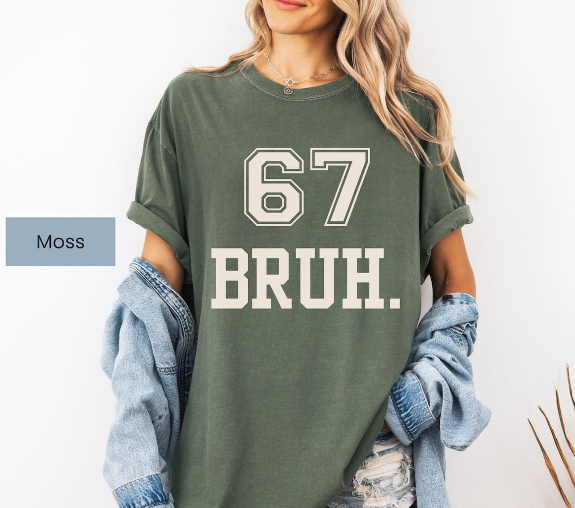 Funny 6 7 BRUH Shirt, Comfort Colors Six Seven Meme T-Shirt, Viral ...