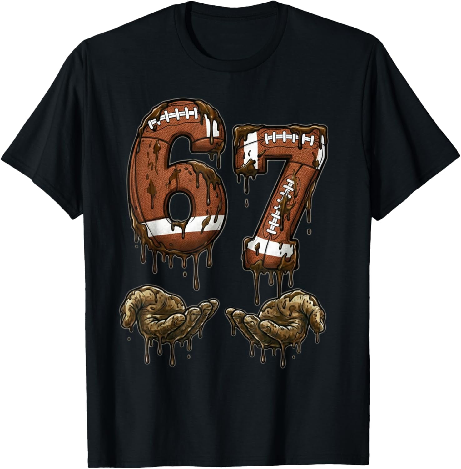 Funny 6 7 Football Six Seven Football 67 adult Men Women T-Shirt ...
