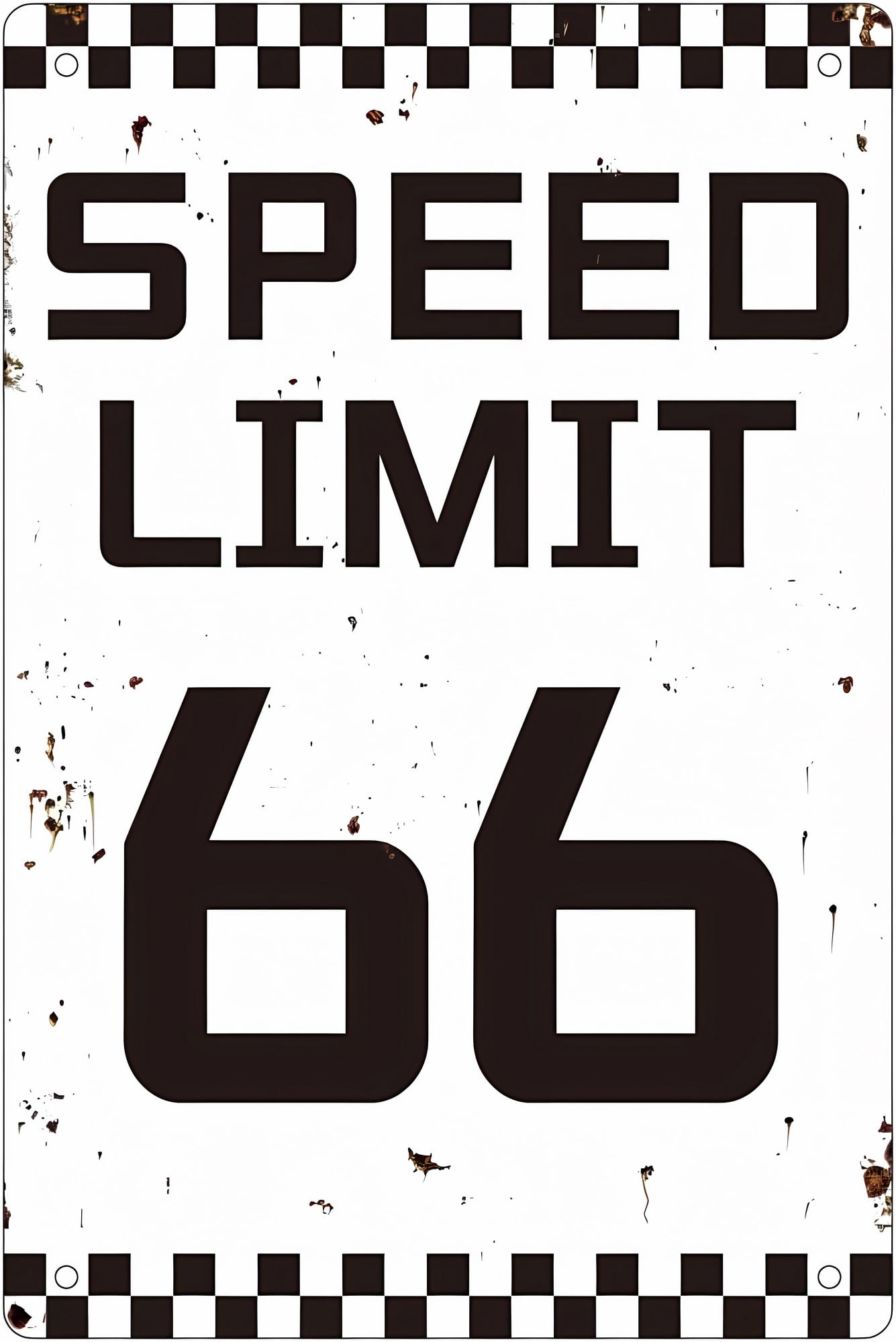 Funny 66 Speed Limit Tin Sign - 8"x12" Vintage Metal Warning Sign ...