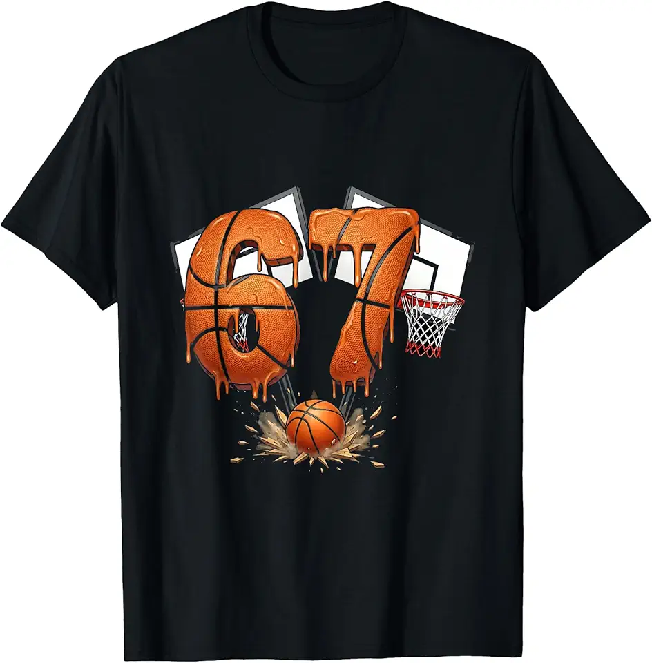 Funny 67 Basketball Drip Number 67 Basketball T-Shirt - Walmart.com