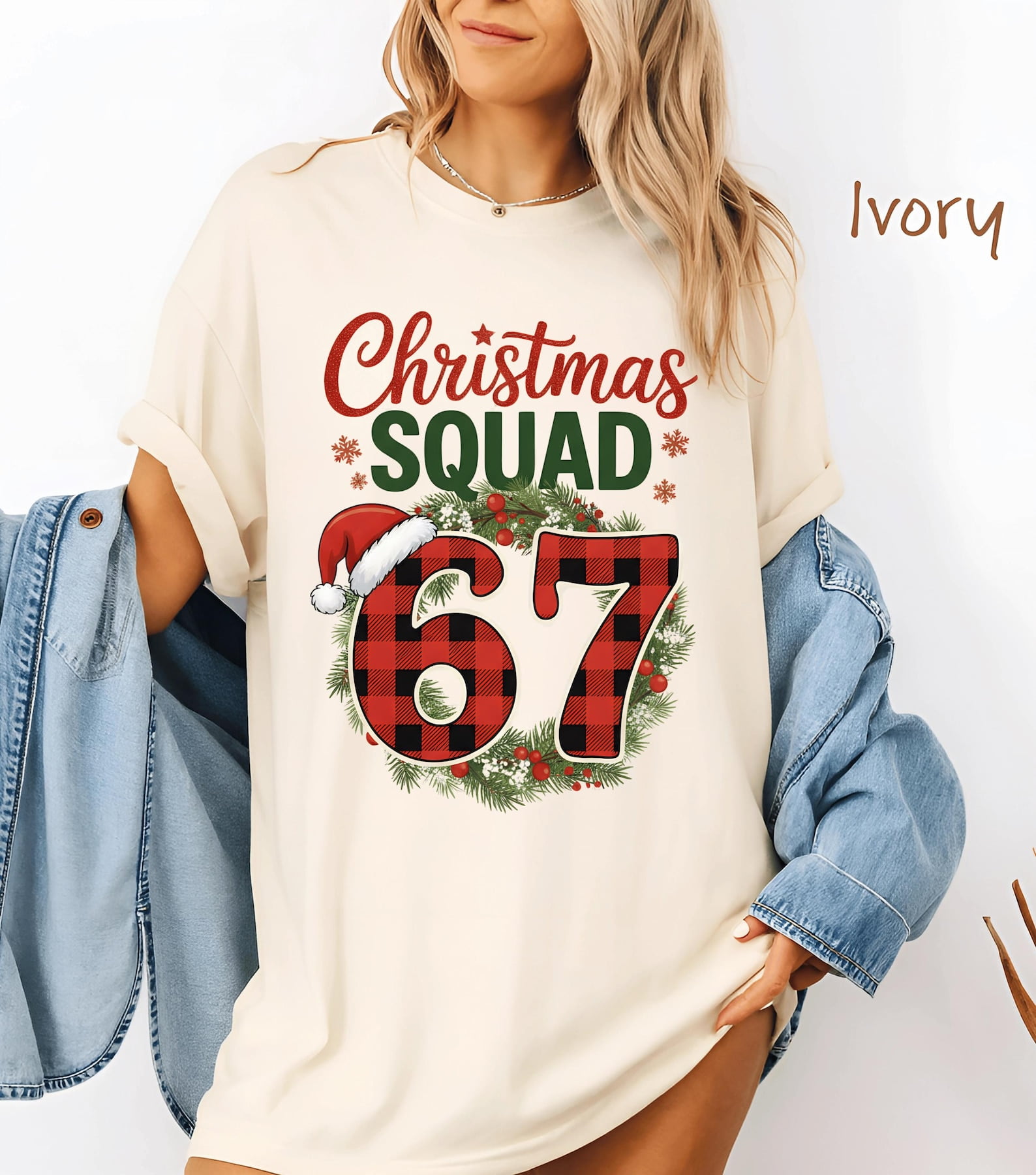 Funny 67 Christmas Squad Shirt, Six Seven Meme Tee, Gen Alpha Brainrot ...