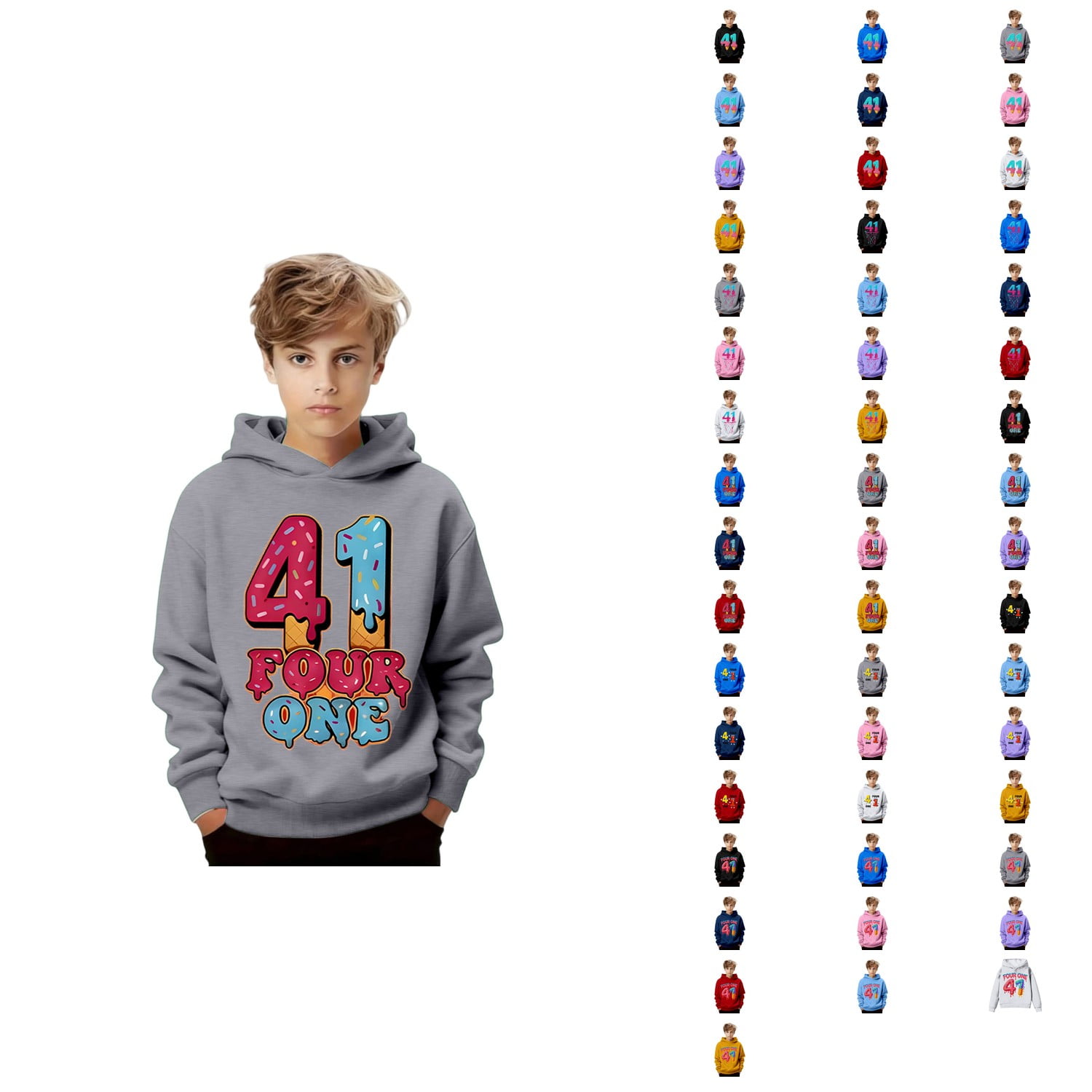 Funny 67 Ice Cream Drip Meme Hoodie for Kids – Boys & Girls Long Sleeve ...