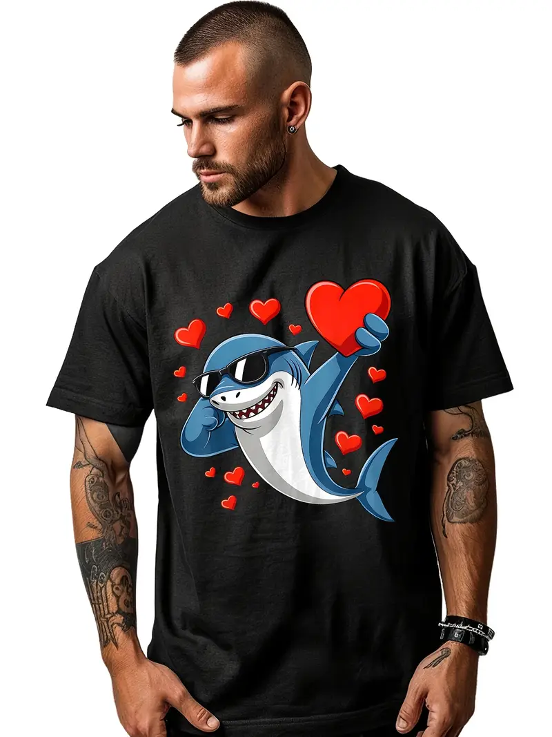 Funny 67 Meme Shark Heart Valentines Six Seven Shark 67 Meme Funny ...
