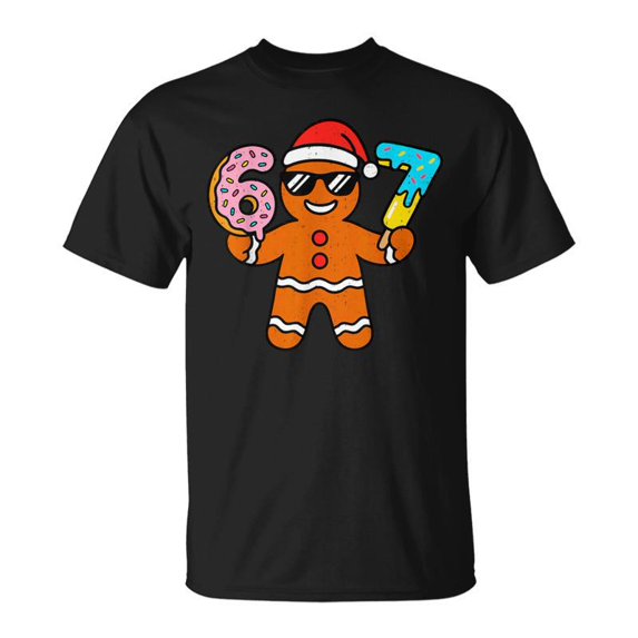 Funny 67 Meme Six Seven Gingerbread Christmas Gen Z Holiday Gift Unisex ...