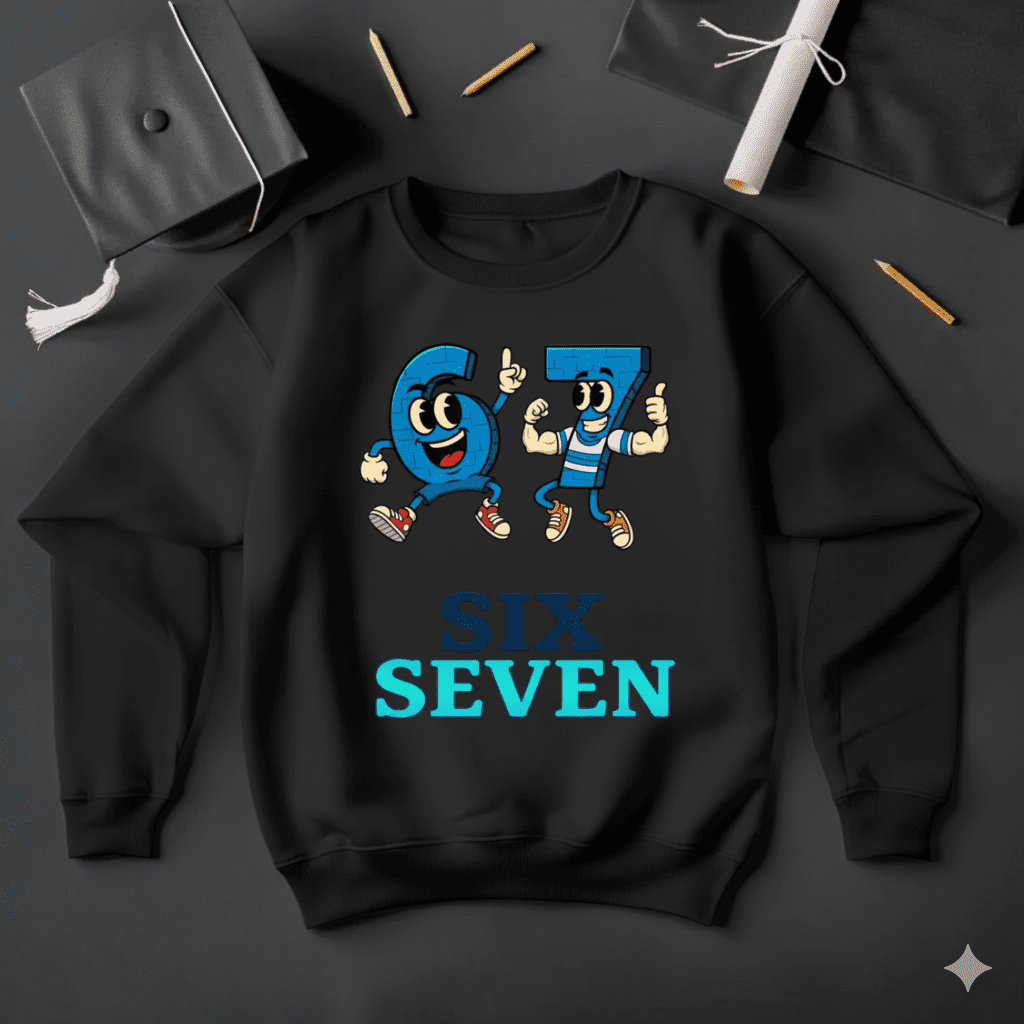 Funny 67 Meme Six Seven Internet Trend Humor Gen Alpha Slang Design ...