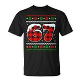 Funny 67 Meme Six Seven Meme Slang Christmas Ugly Sweater Unisex T ...