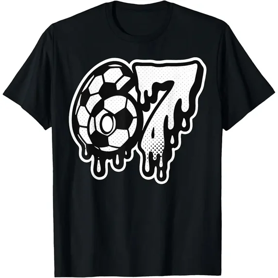Funny 67 Meme Slang Soccer Ice Cream Drip Six Seven T-Shirt - Walmart.com