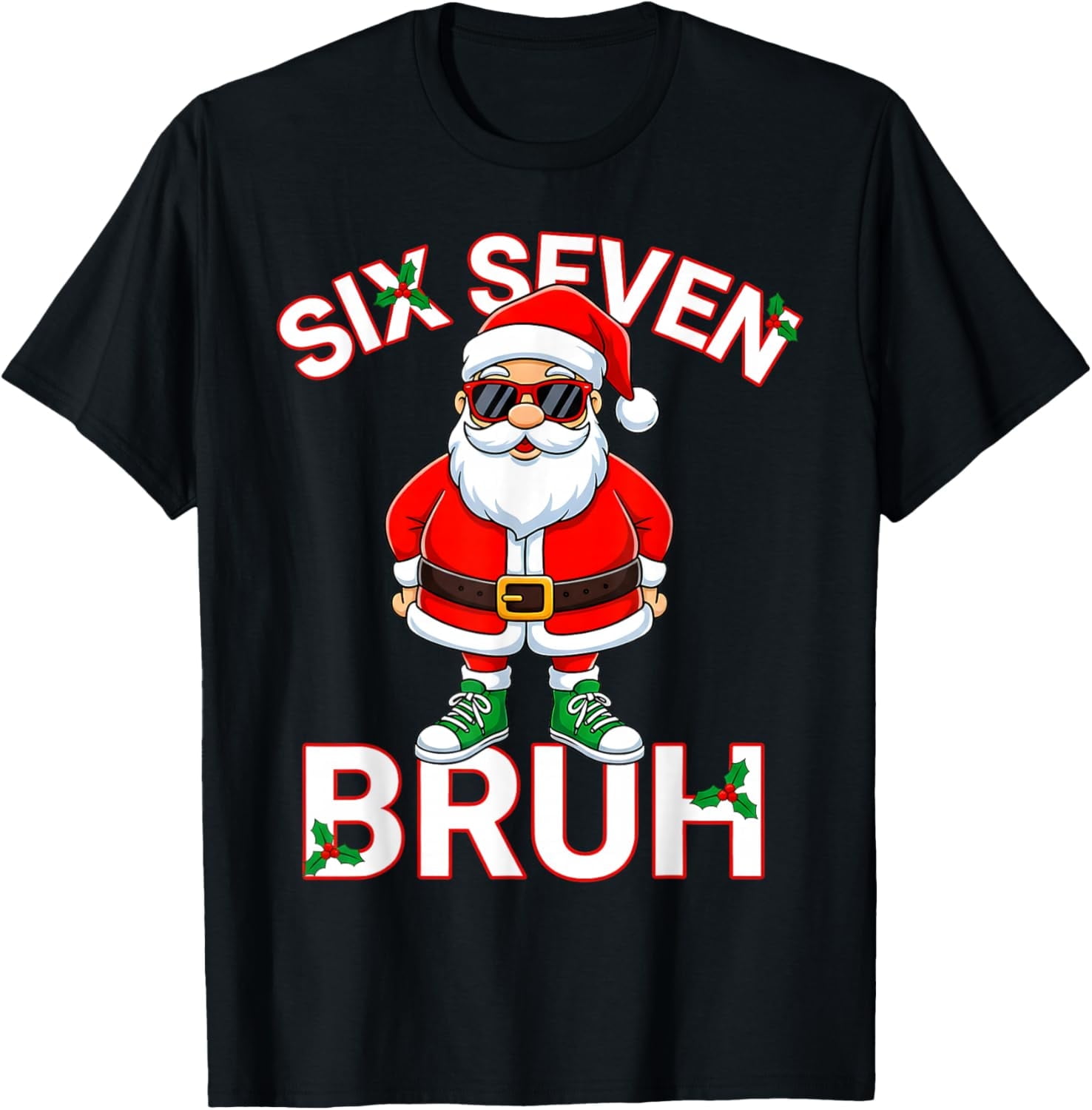 Funny 67 Six Seven Christmas Bruh Santa Men T-Shirt - Walmart.com