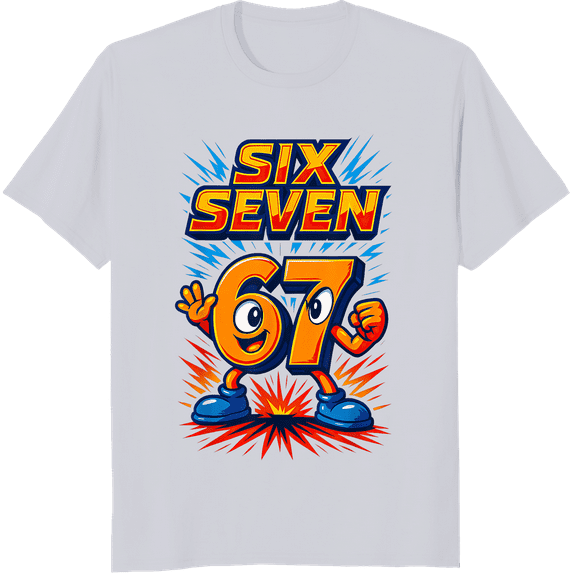 Funny 67 Six Seven Italian Brainrot Boys Girls 6 7 Meme Youth T-Shirt ...