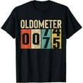 Funny 75 Years Old Oldometer Vintage 75th Birthday Odometer T-Shirt ...