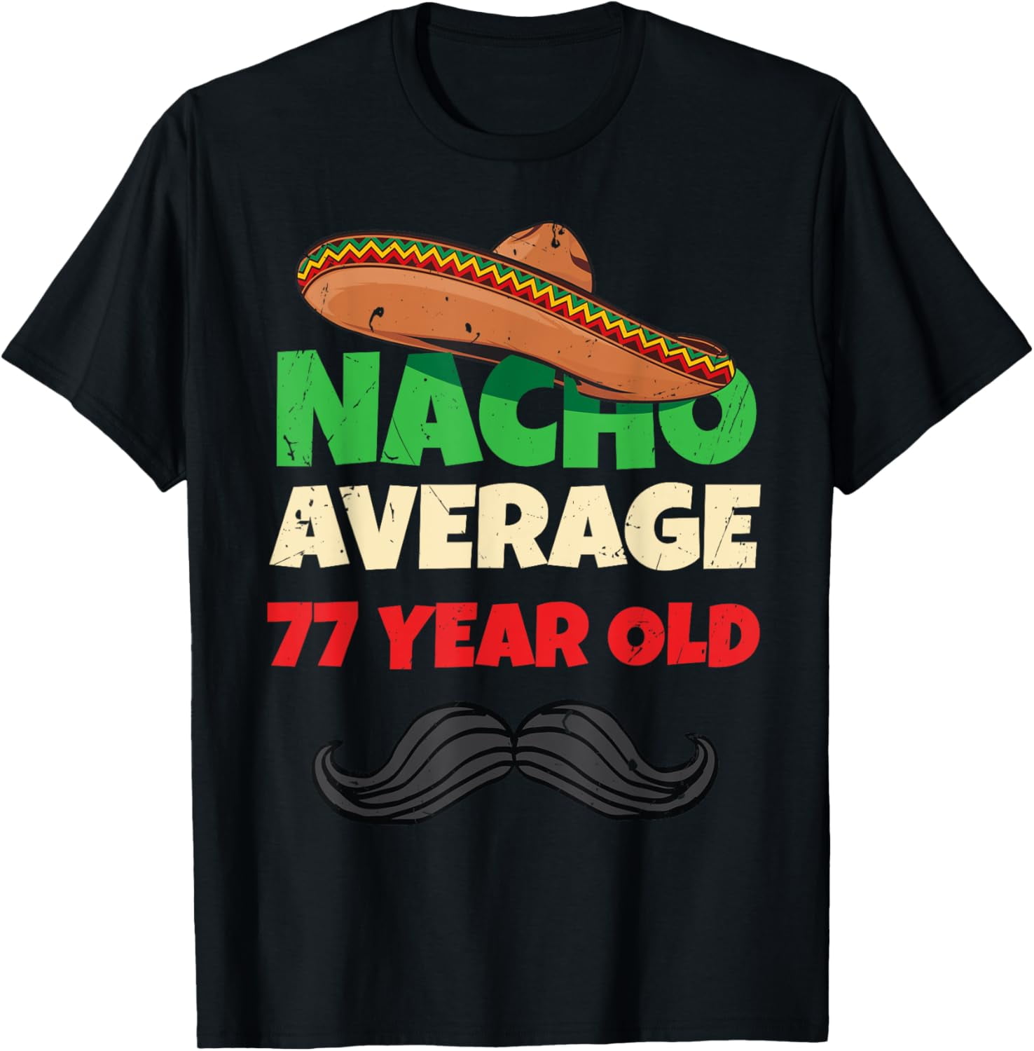 Funny 77 Year Old Party Outfit Present Mens 77th Birthday T-Shirt ...