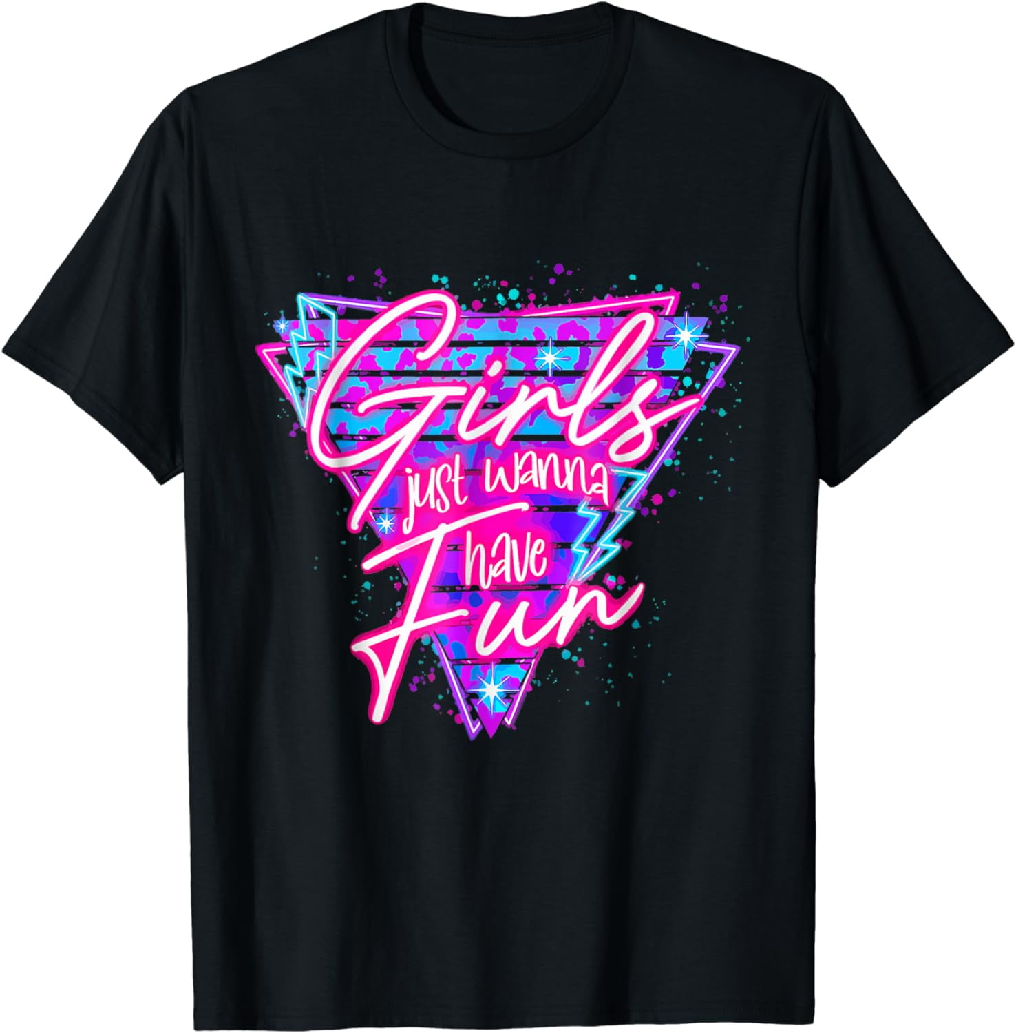 Funny 80's Girls Just Wanna Have Fun Nostalgia 1980s T-Shirt - Walmart.com