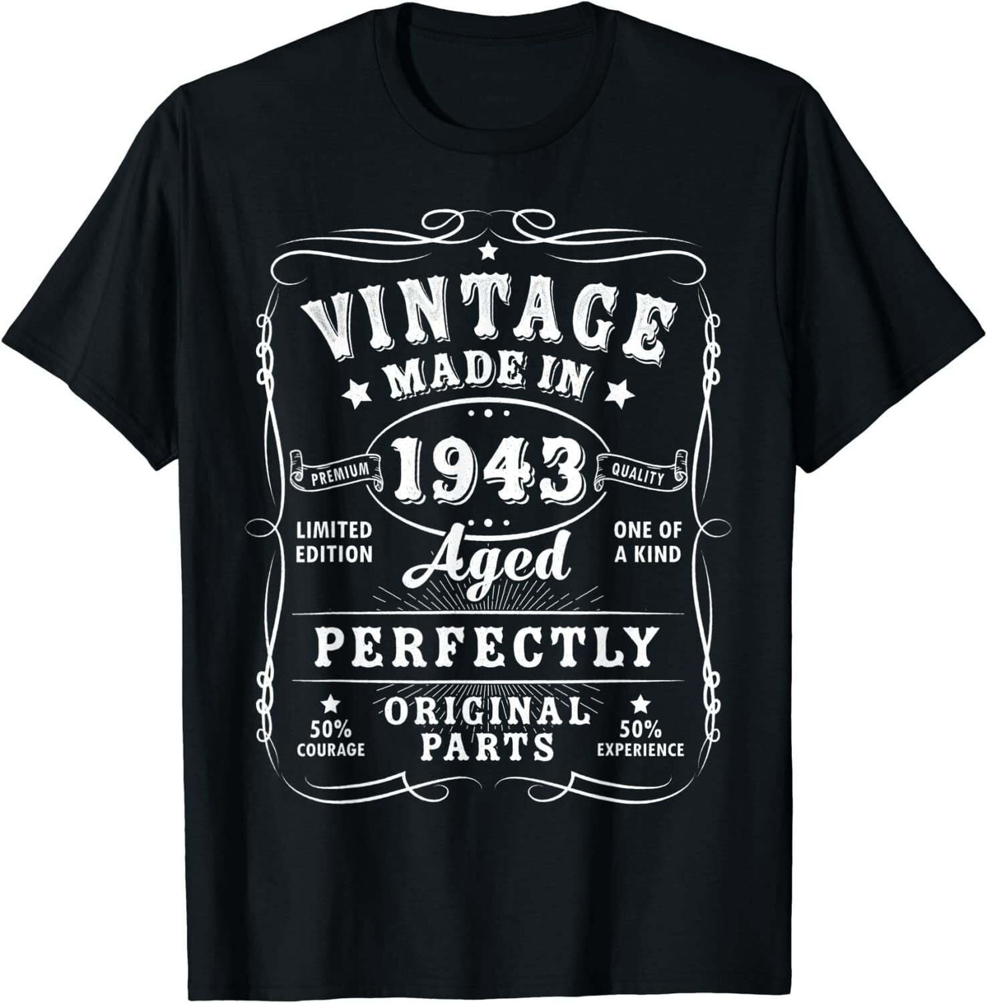 Funny 80th Birthday Shirt for Men - Retro 1943 Party Decorations ...