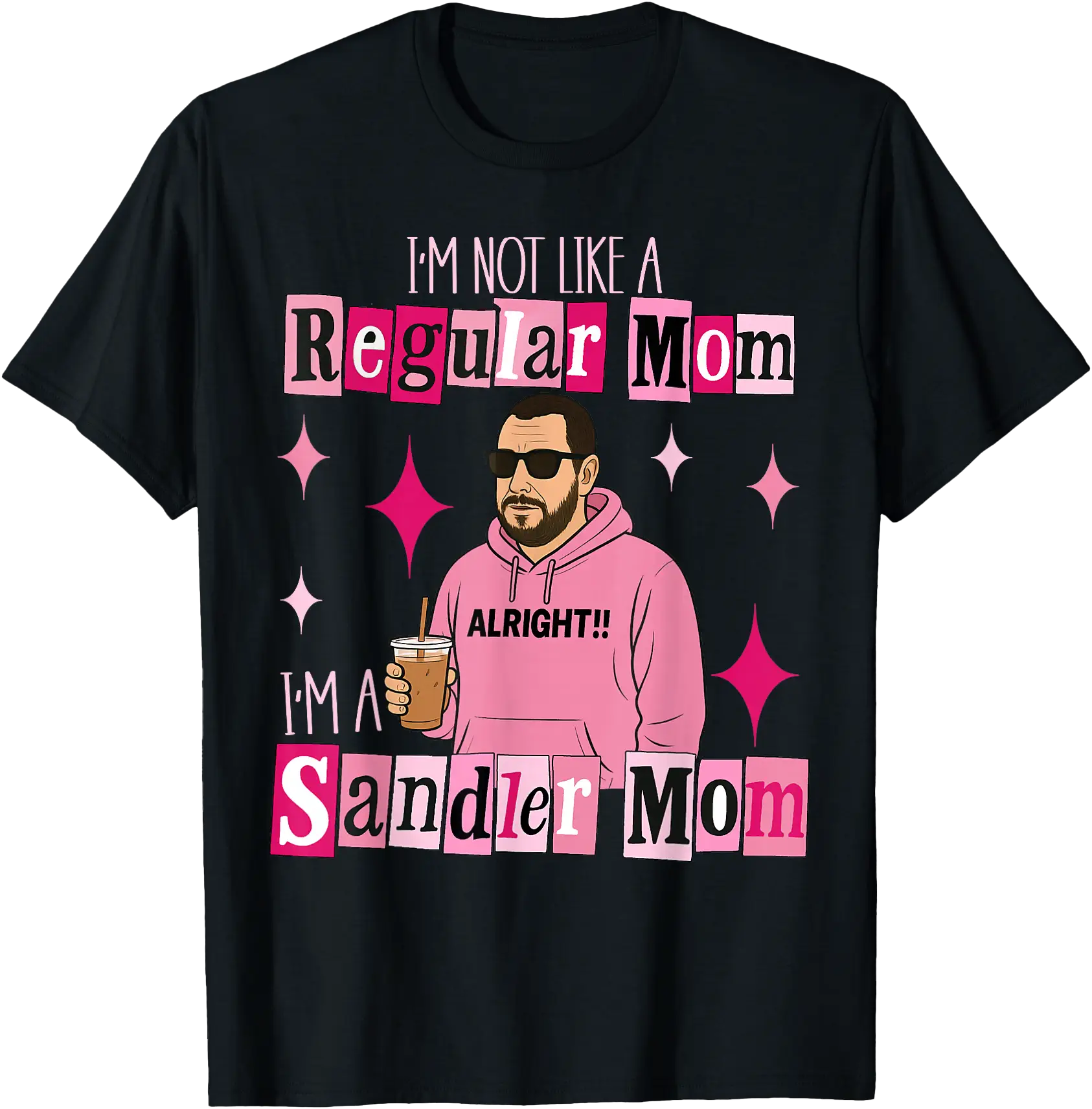 Funny 90s Cartoon Man with Sunglasses T-Shirt for Mom's Mama Humor ...