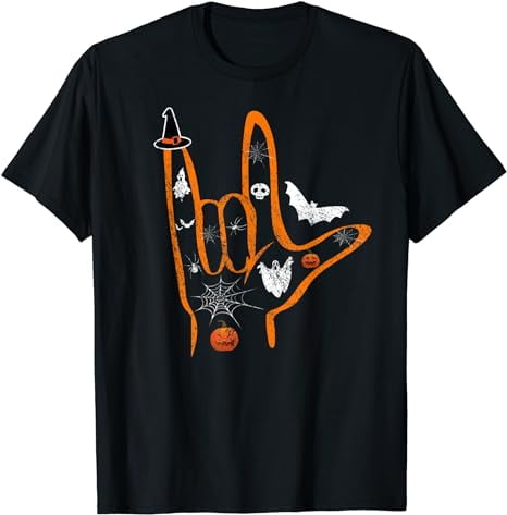 Funny ASL American Sign Language Halloween T-Shirt - Walmart.com