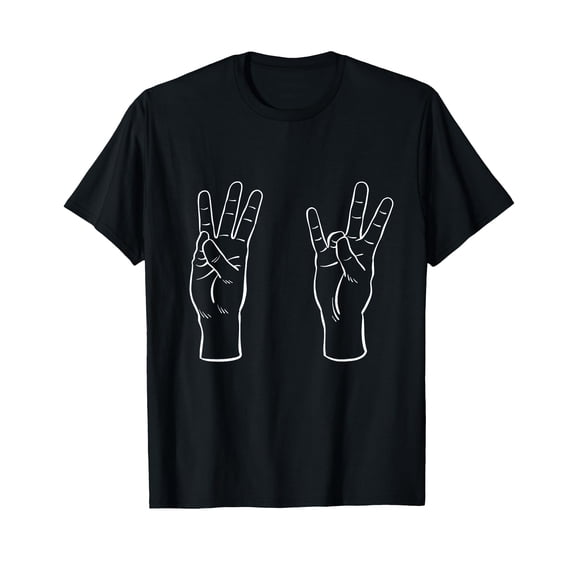Funny ASL Sign Language Meme Hand Signs T-Shirt for Viral Humor ...