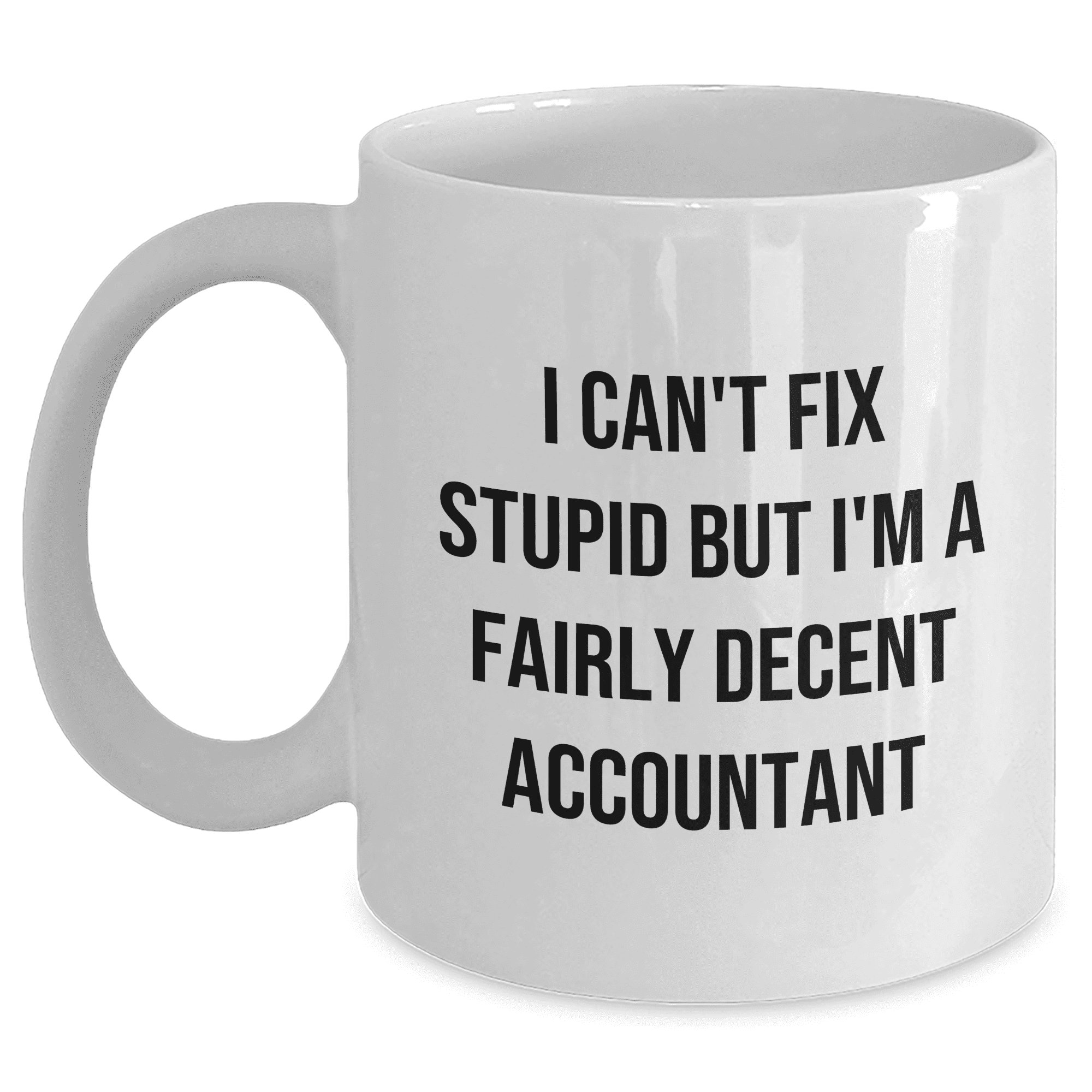 Funny Accountant Gifts from Friends - 'I Can't Fix Stupid But I'm A ...
