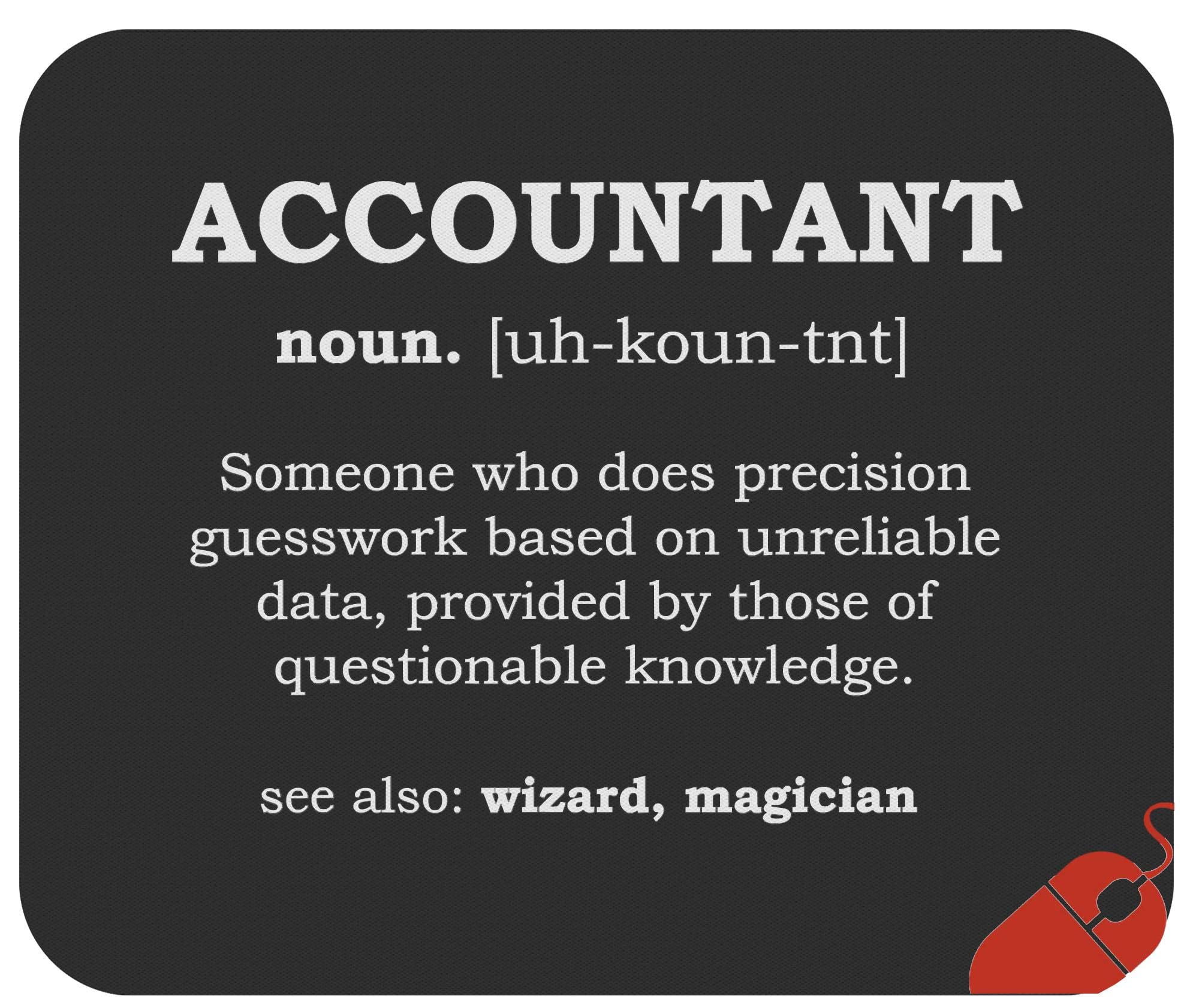 Funny Accounting Mousepad Accountants Mouse Pad - Accountant Definition ...