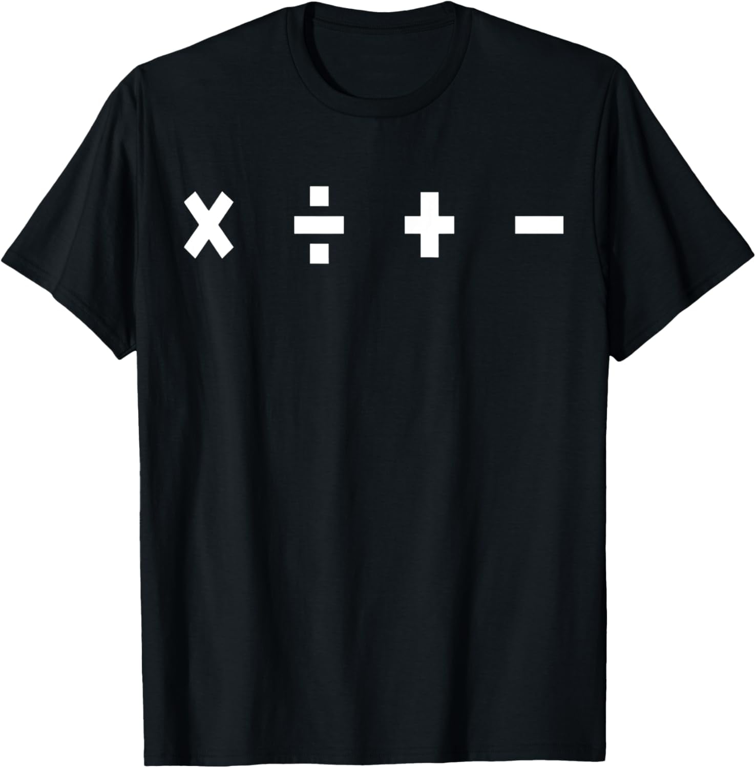 Funny Addition Subtraction Multiplication Division Math T-Shirt ...