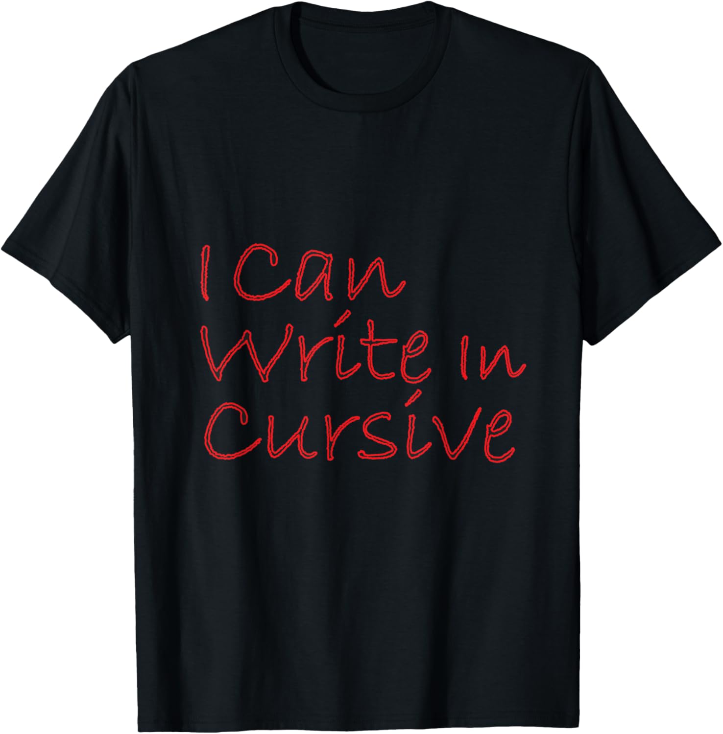 Funny Adult Cursive Handwriting Kids Learn Penmanship Meme T-Shirt - Walmart.com