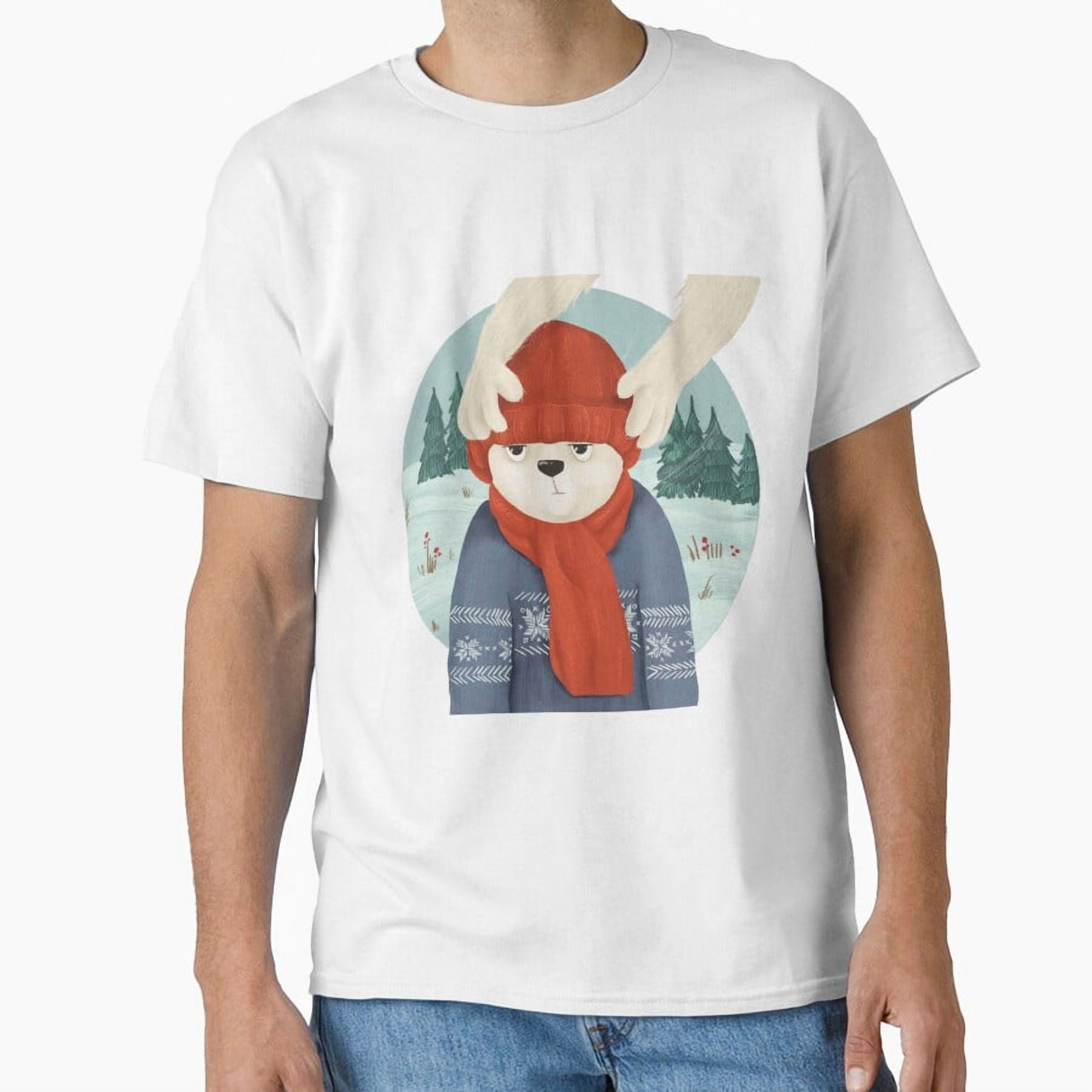 Funny Adult Humor Bear Holiday Winter Festive Celebration Unisex T ...