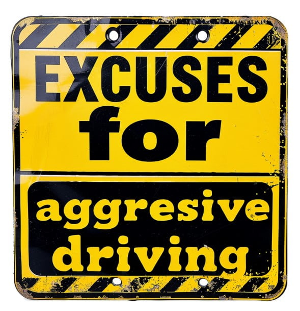 Funny Aggressive Driving Car Sticker. Hilarious Road Rage Excuses ...