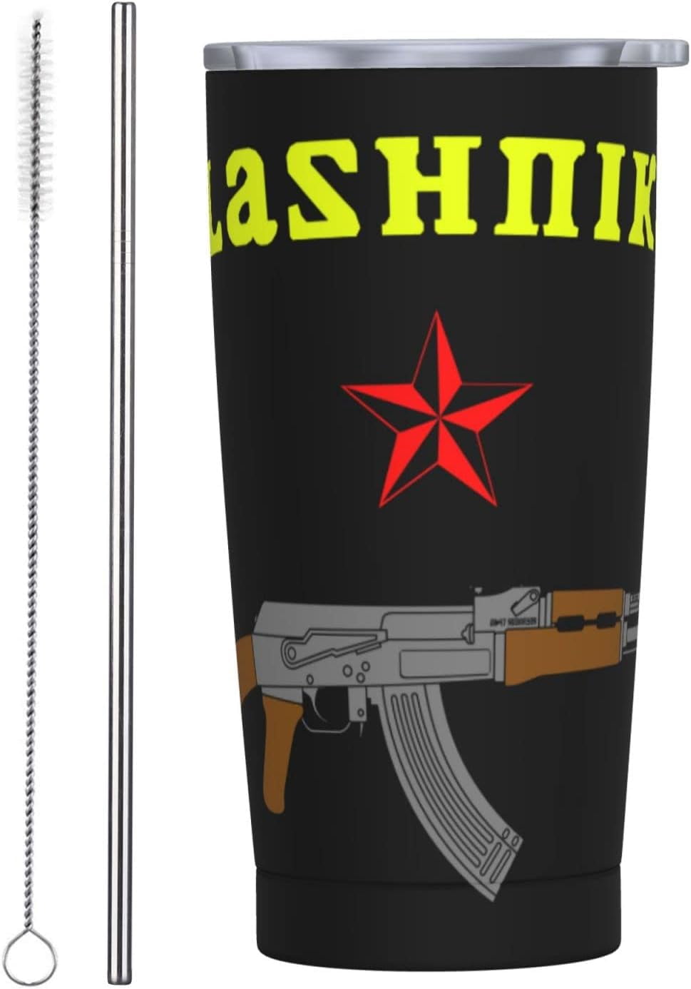 Funny Ak-47 Kalashnikov Vintage Russian Gun Stainless Steel Mug 304 ...
