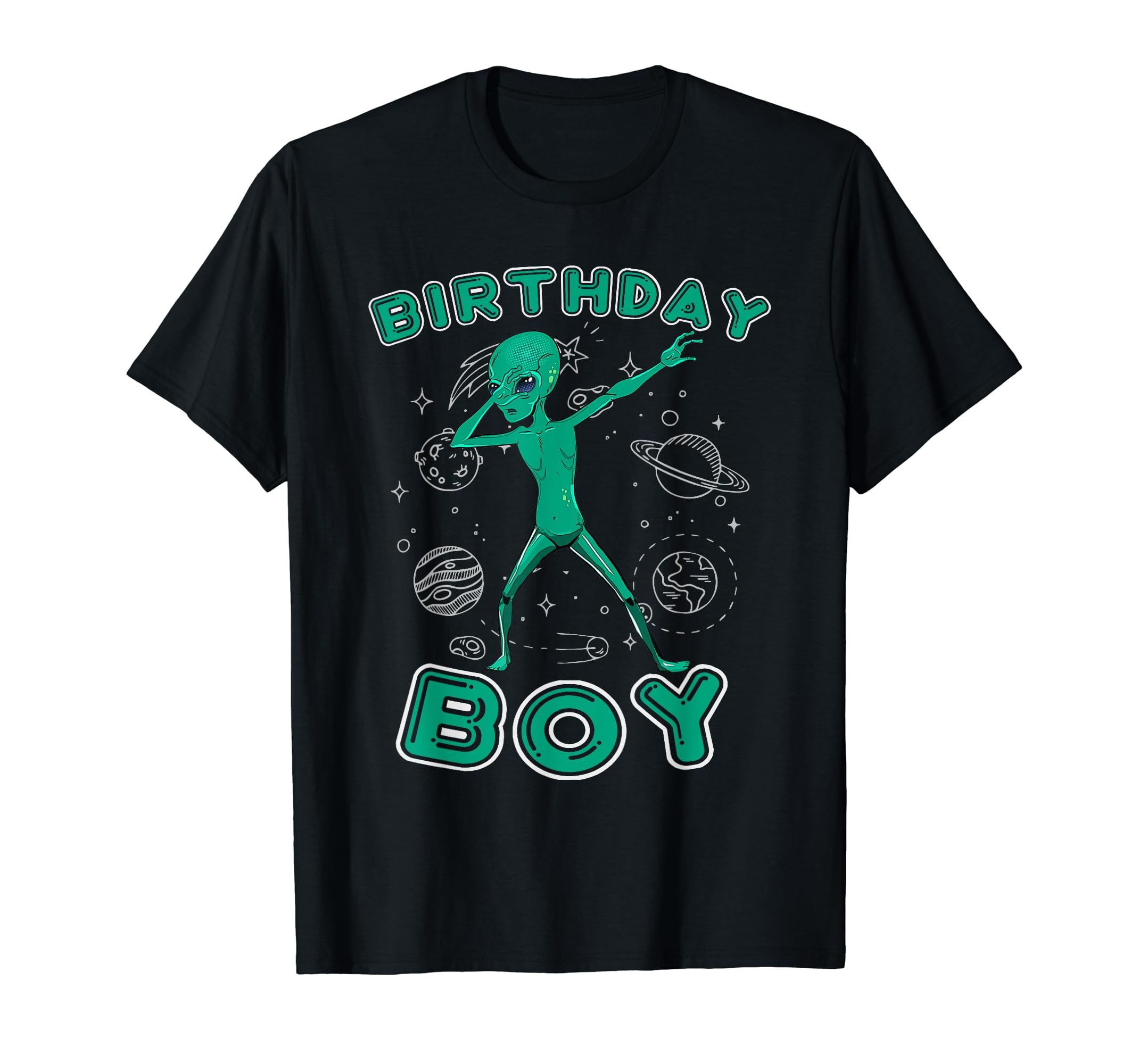 Funny Alien Birthday Boy Tween Teen Boys Kids Youth Men T-Shirt ...