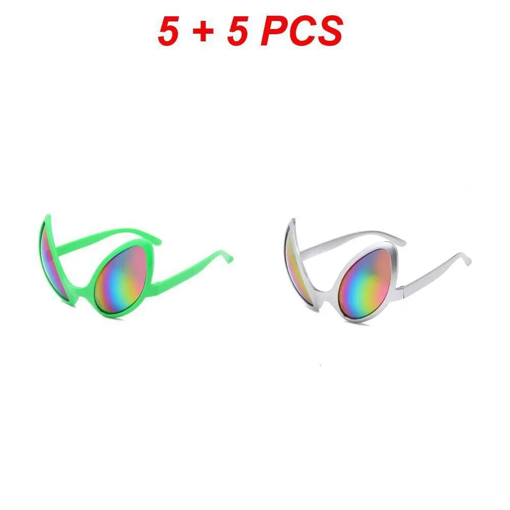 Funny Alien Glasses Party Sunglasses Rainbow Lenses ET Personality ...