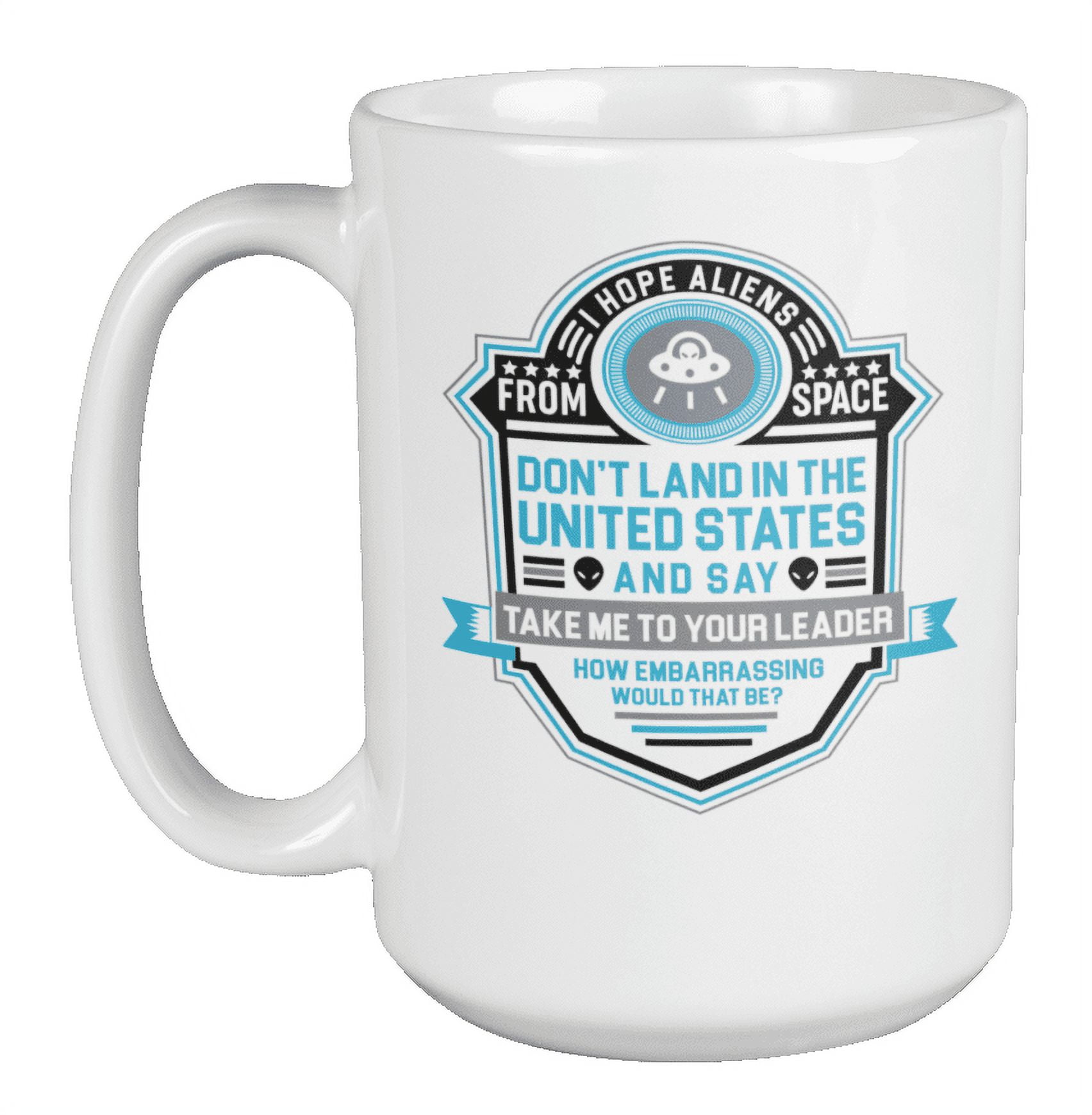 Funny Aliens From Space Ceramic Coffee & Tea Mug & Alien Drinkware ...