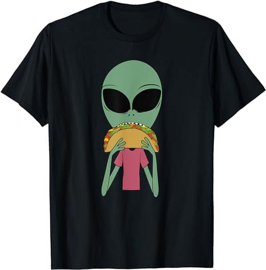 Funny Aliens Tacos Lover Gift Alien Eating Taco T-Shirt - Walmart.com