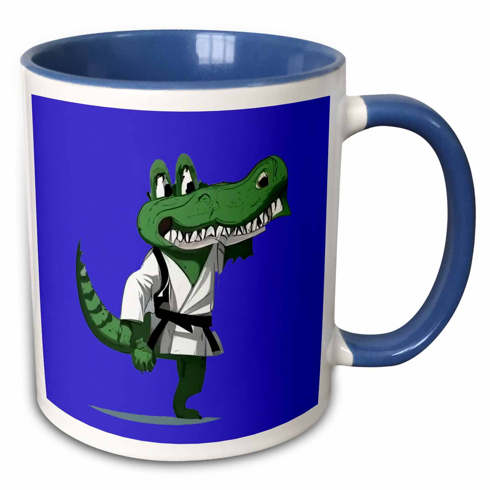 3drose, Funny Alligator Practicing Karate Kick Martial Arts, 15oz Two ...