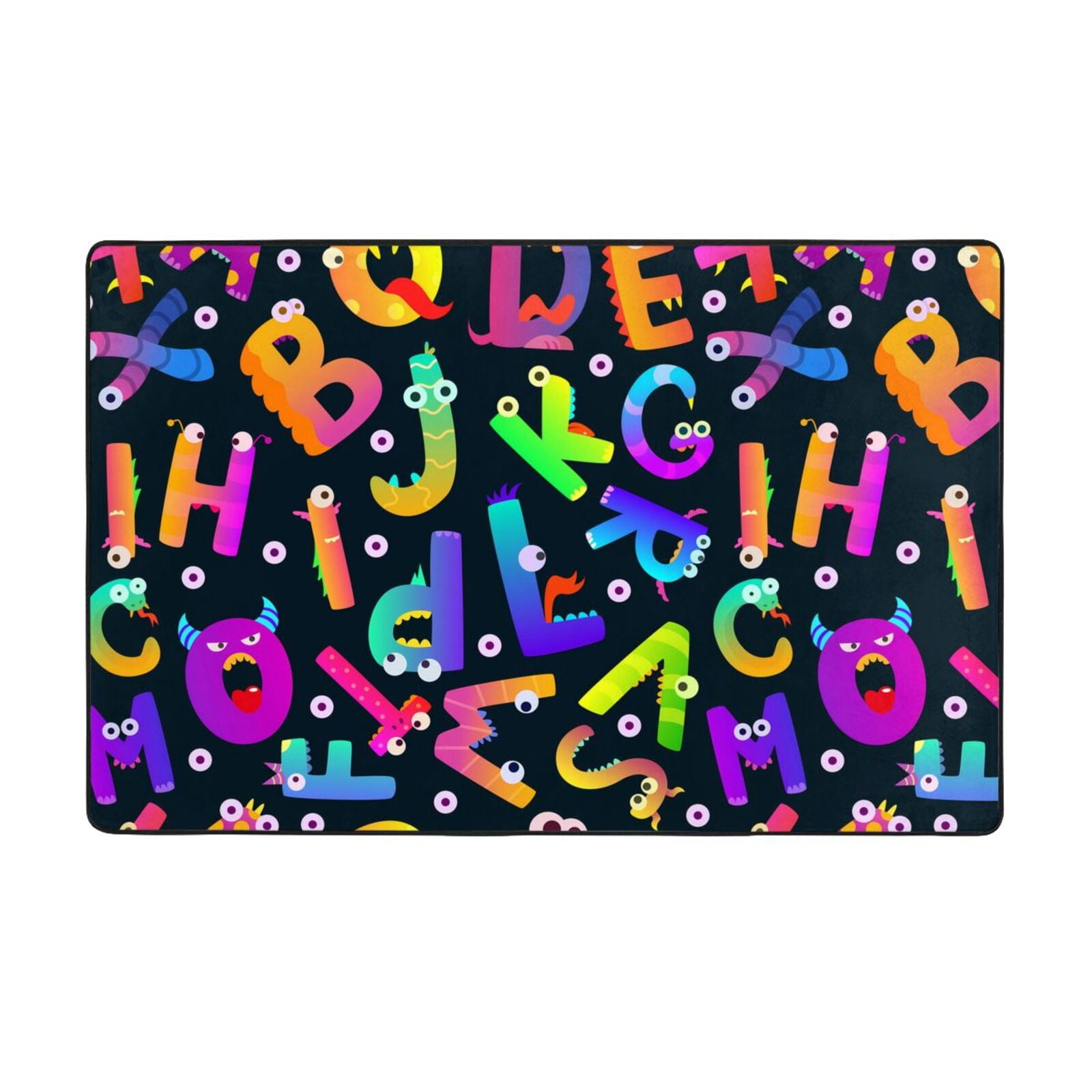 Funny Alphabet Monster Universal Door Mat Indoor Entrance, 60×39 Non ...