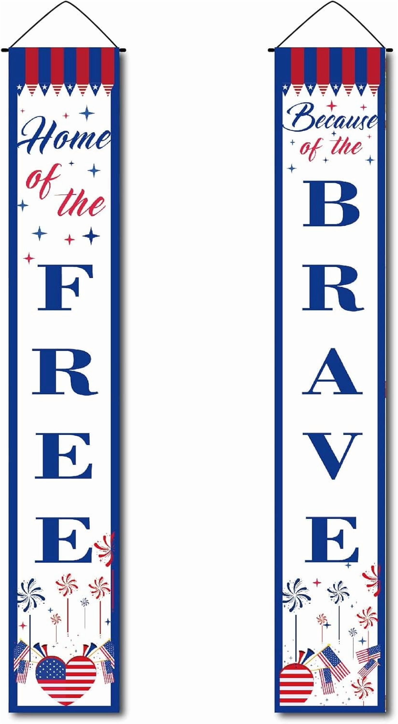 Funny American Flag Door Flags Banners Hanging Banner Porch Sign ...