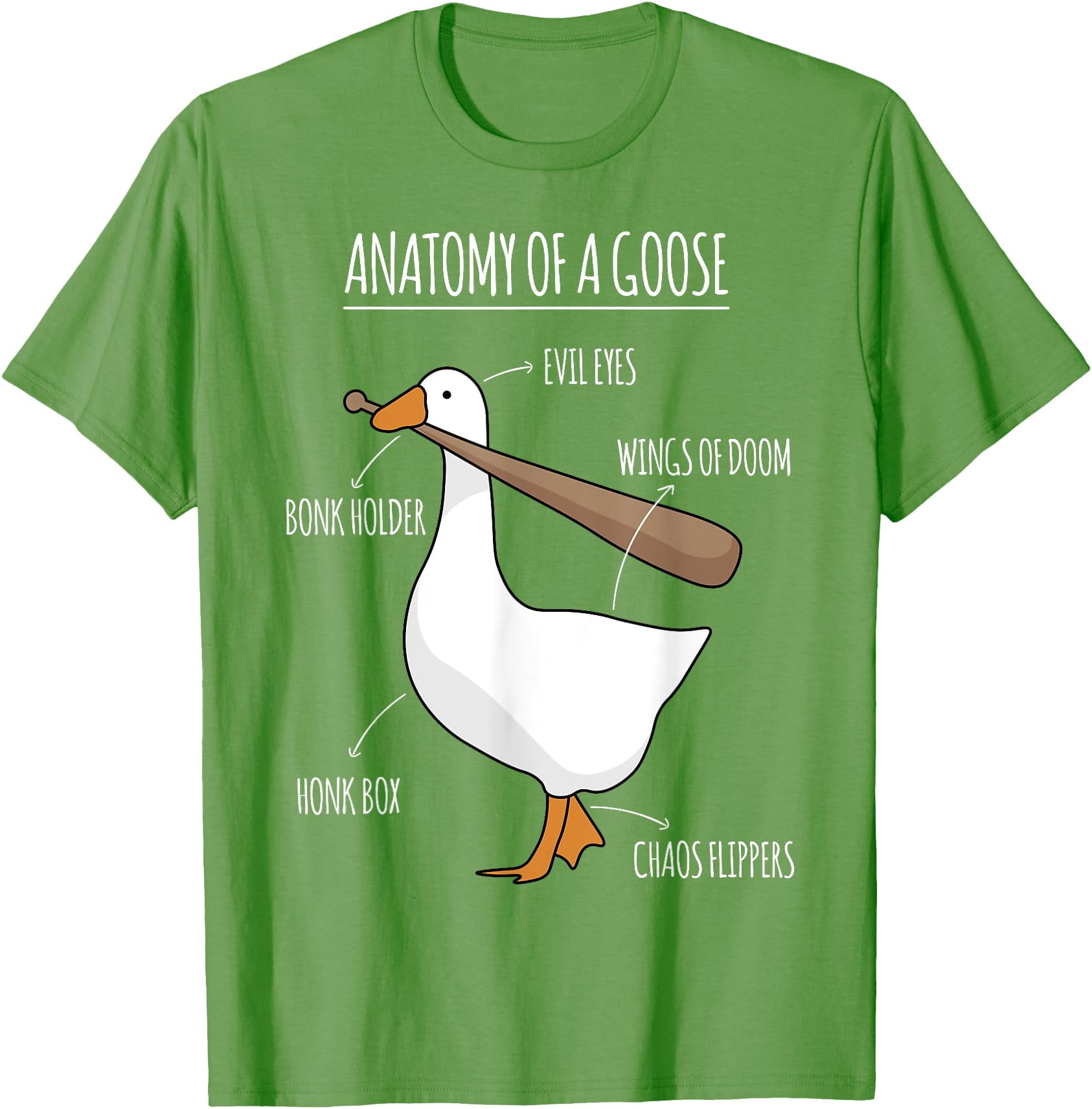 Funny Anatomy of a Goose Meme Humor Animal Softstyle Unisex T-Shirt Men ...