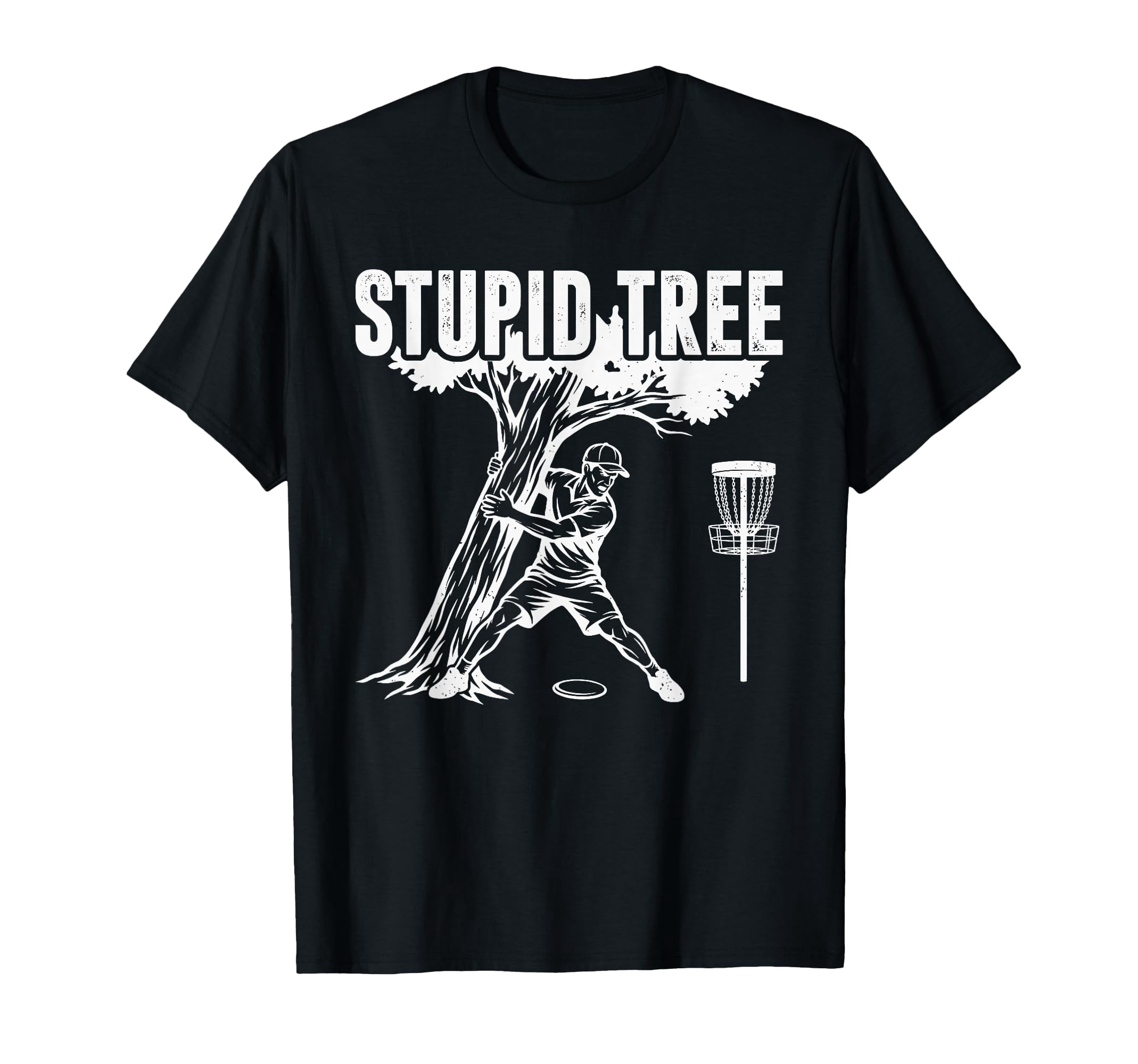 Funny Angry Disk Golf Player Wrestling Tree T-Shirt - Humorous ...